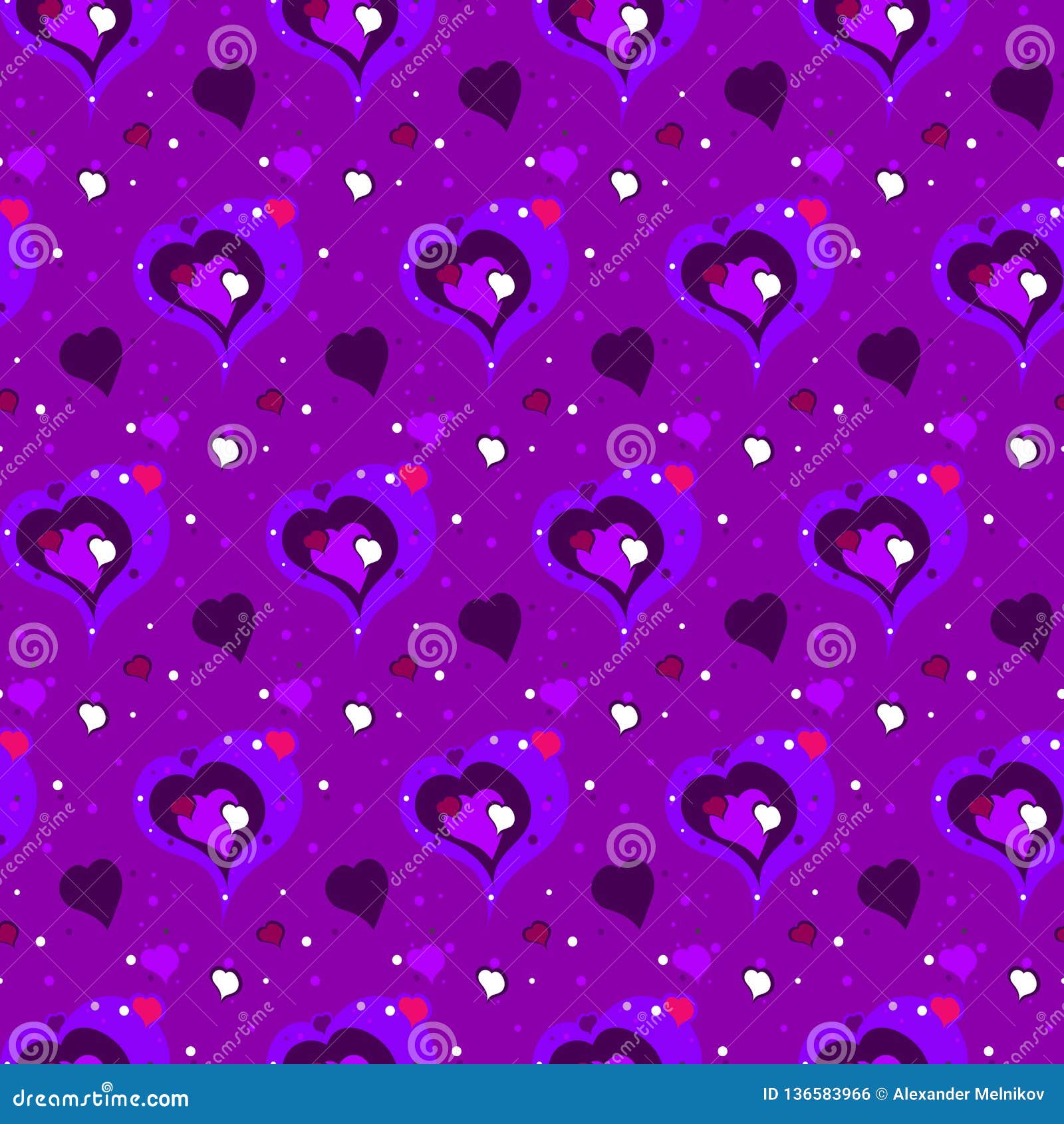Seamless Repeating Hearts Background Stock Vector - Illustration of ...