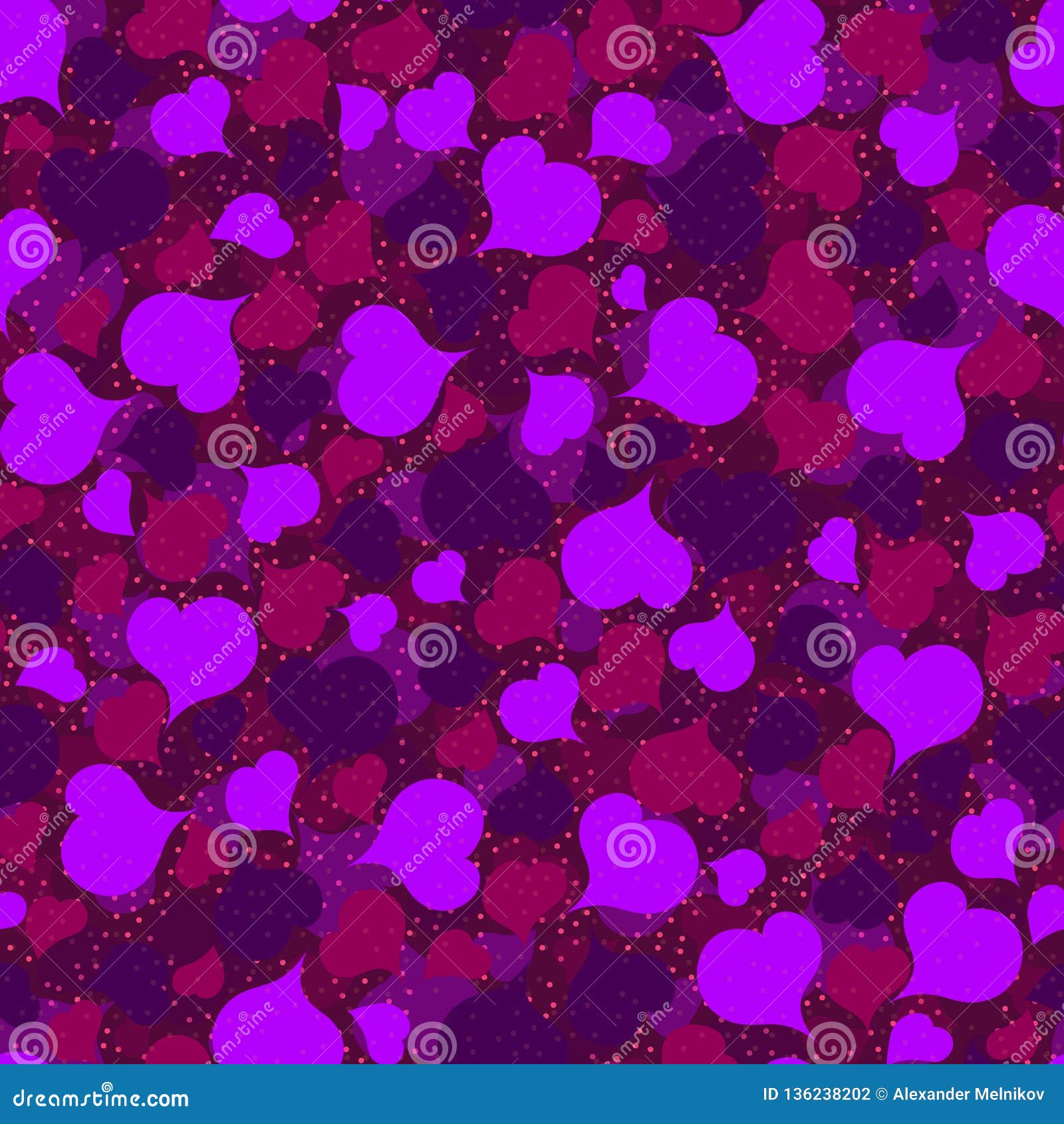 Seamless Repeating Hearts Background Stock Vector - Illustration of ...