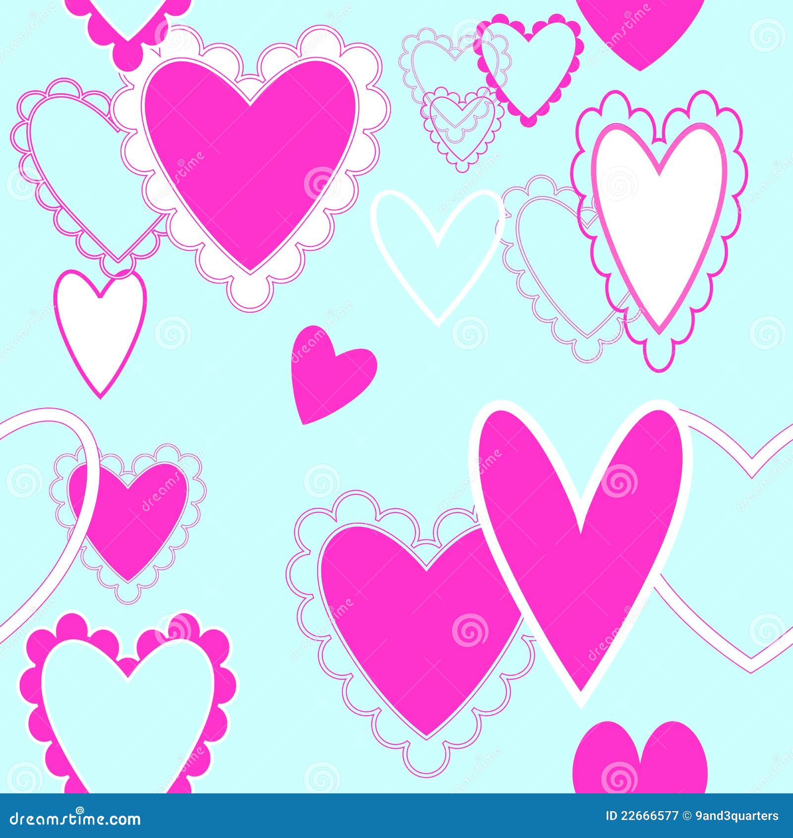 Seamless Repeating Hearts Pattern Stock Vector - Illustration of ...