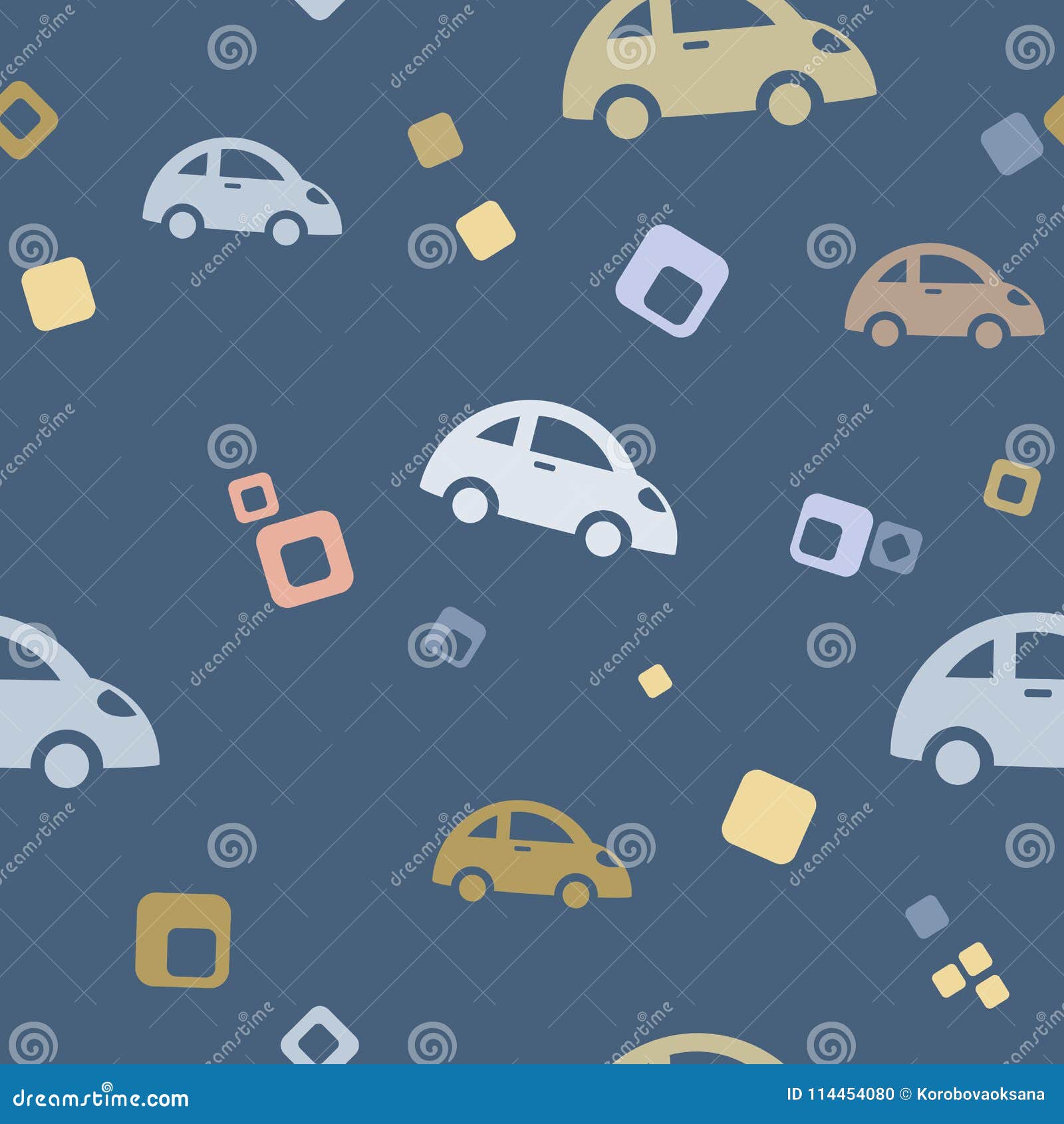 Seamless Repeating Illustration Baby Pattern Car Stock Illustration ...
