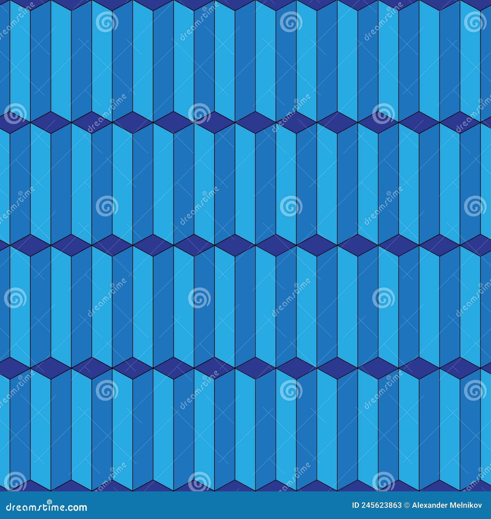 Seamless Repeating Isometric Pattern of Cubes Stock Illustration ...