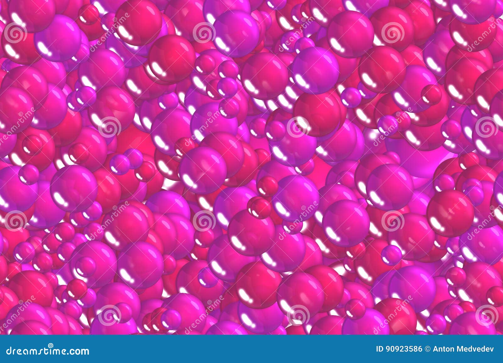 Seamless Repeating Magenta Spheres Tiling Pattern Stock Illustration ...