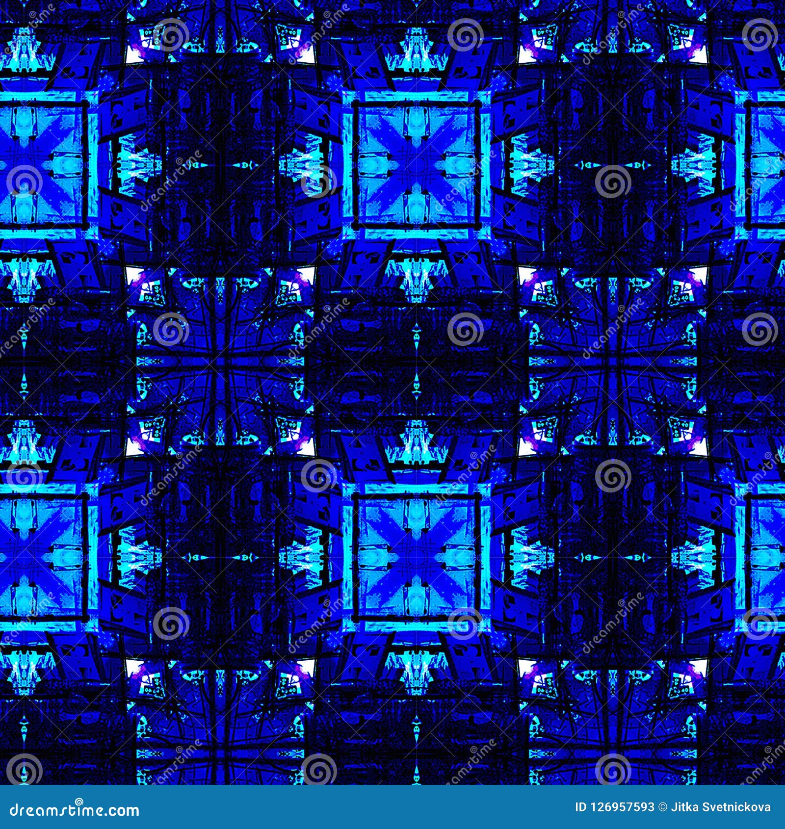 Abstract Black and Blue Pattern Stock Illustration - Illustration of design, square: 126957593