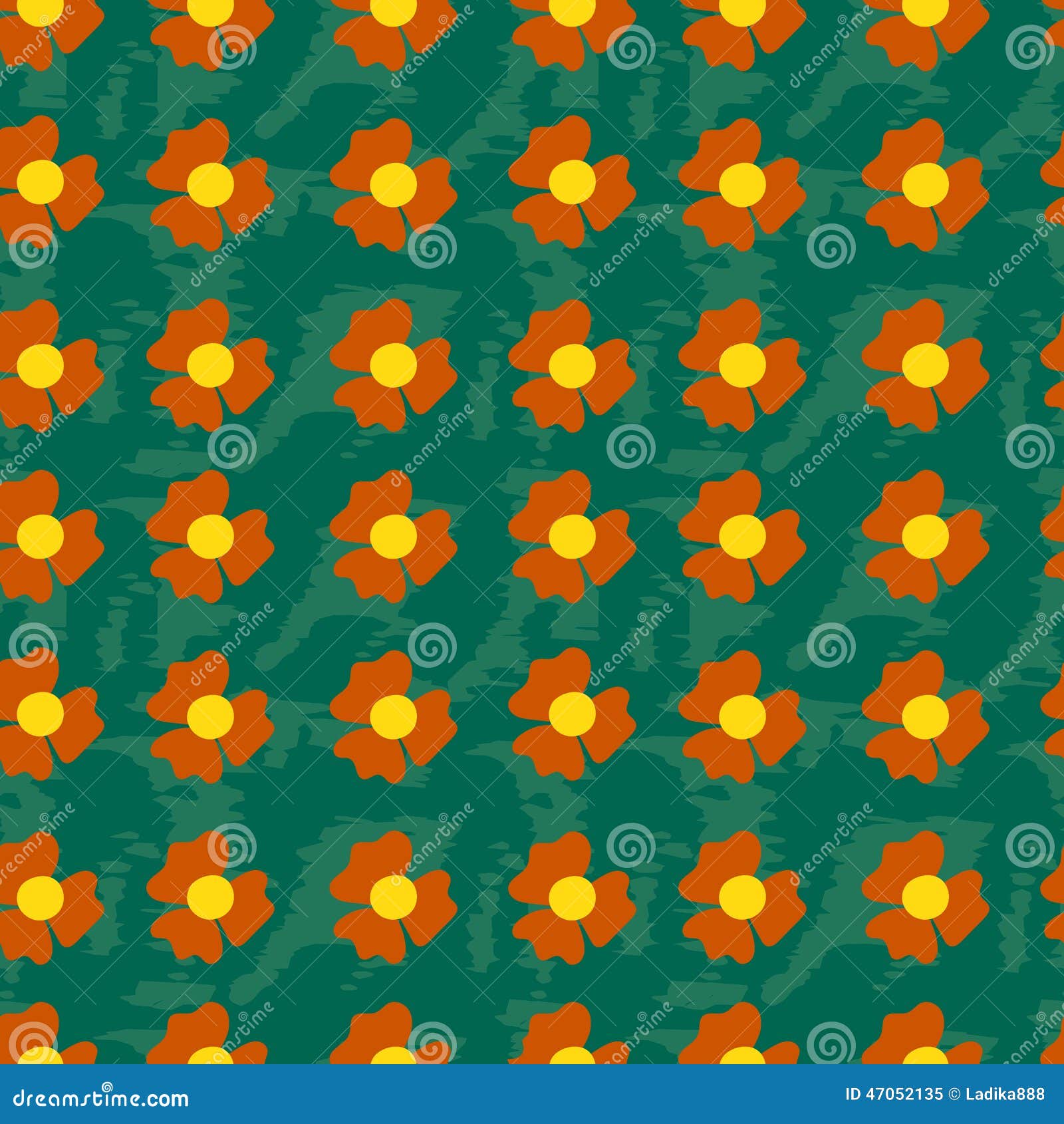 Seamless Repeating Pattern of Abstract Flowers on Stock Vector ...