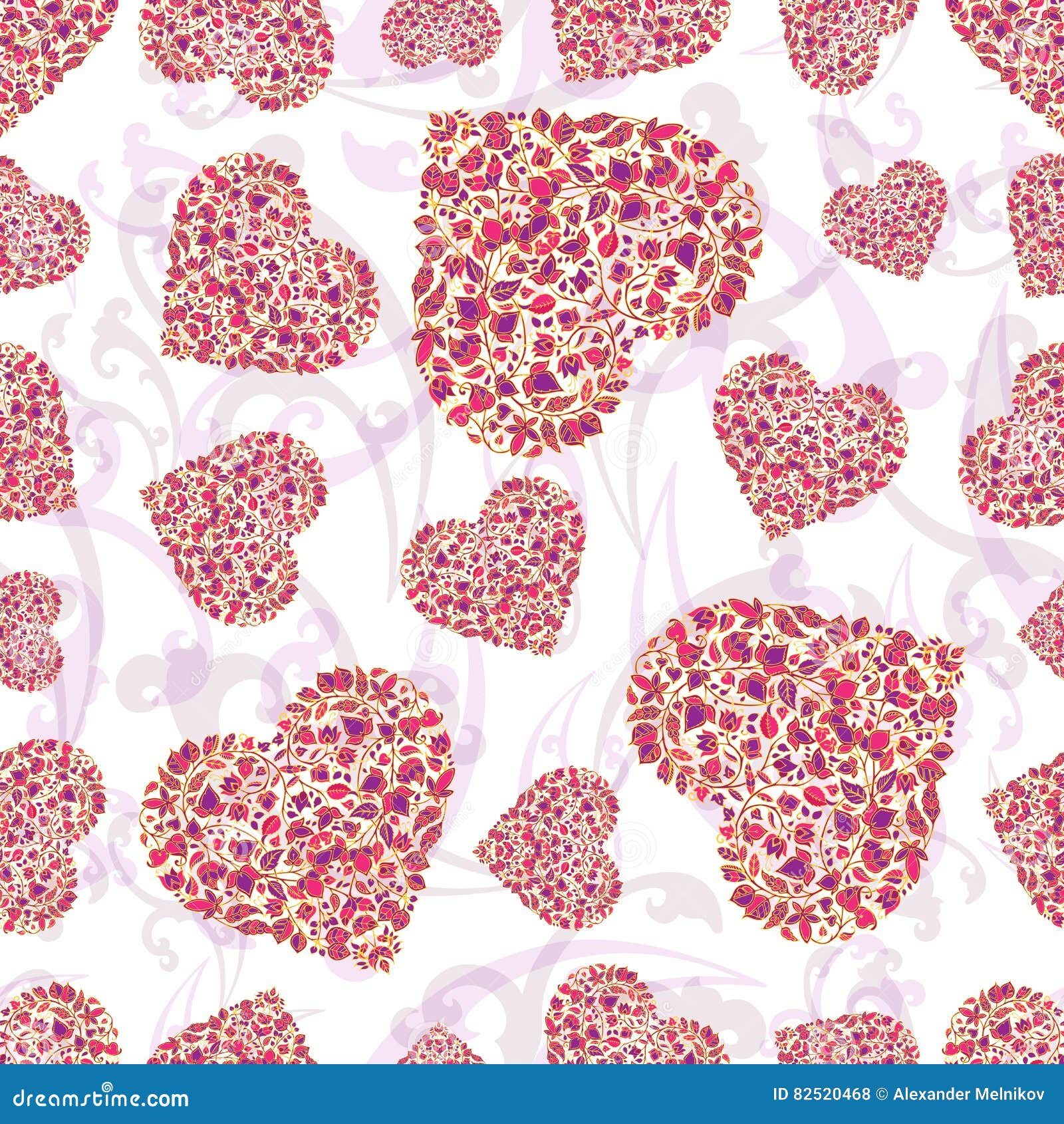 Seamless Repeating Pattern of Abstract Hearts Stock Vector ...