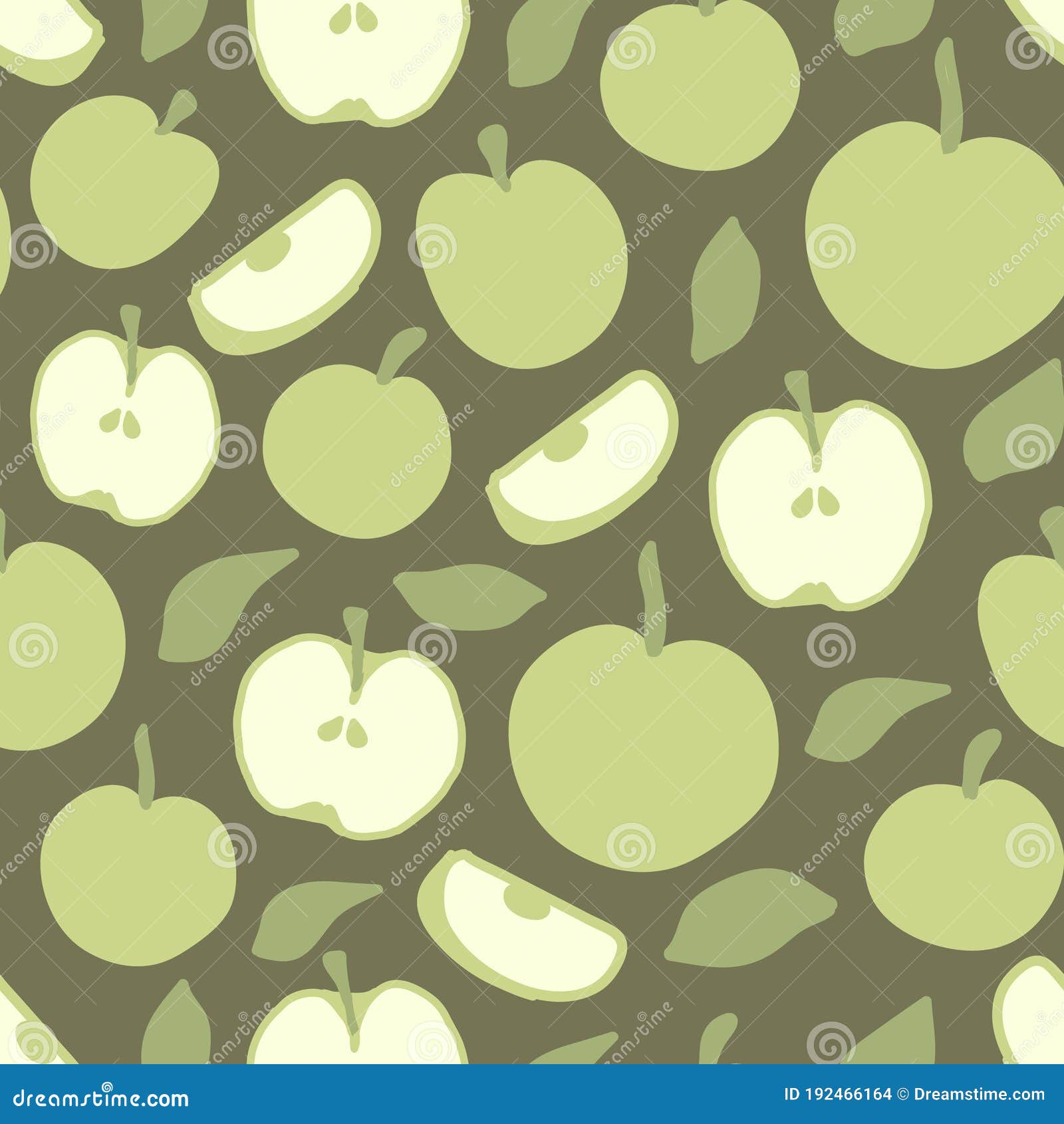Seamless Repeating Pattern of Apples Stock Illustration - Illustration ...
