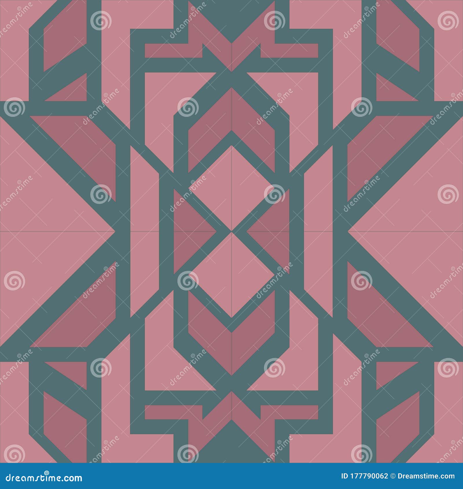 Seamless Repeating Pattern in Art Deco Style Stock Illustration ...