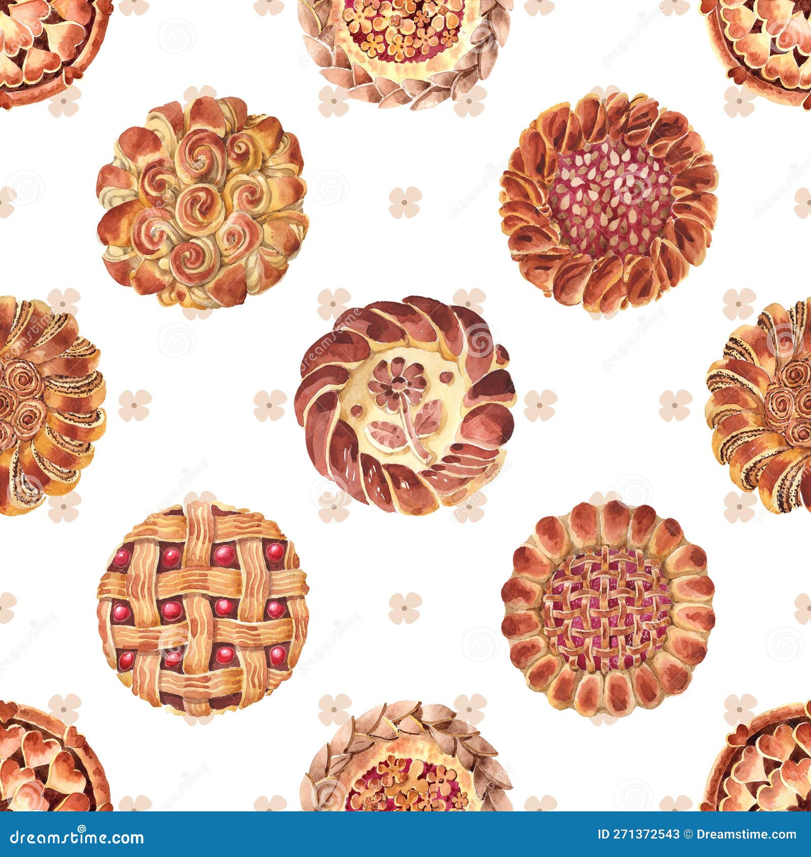 Seamless Repeating Pattern for Baking and Bakery Lovers Stock ...