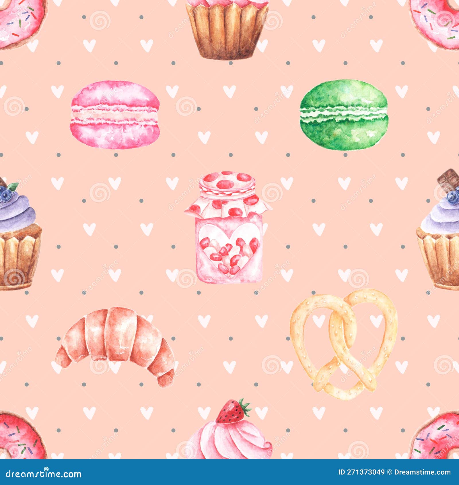 Seamless Repeating Pattern for Baking and Bakery Lovers Stock ...