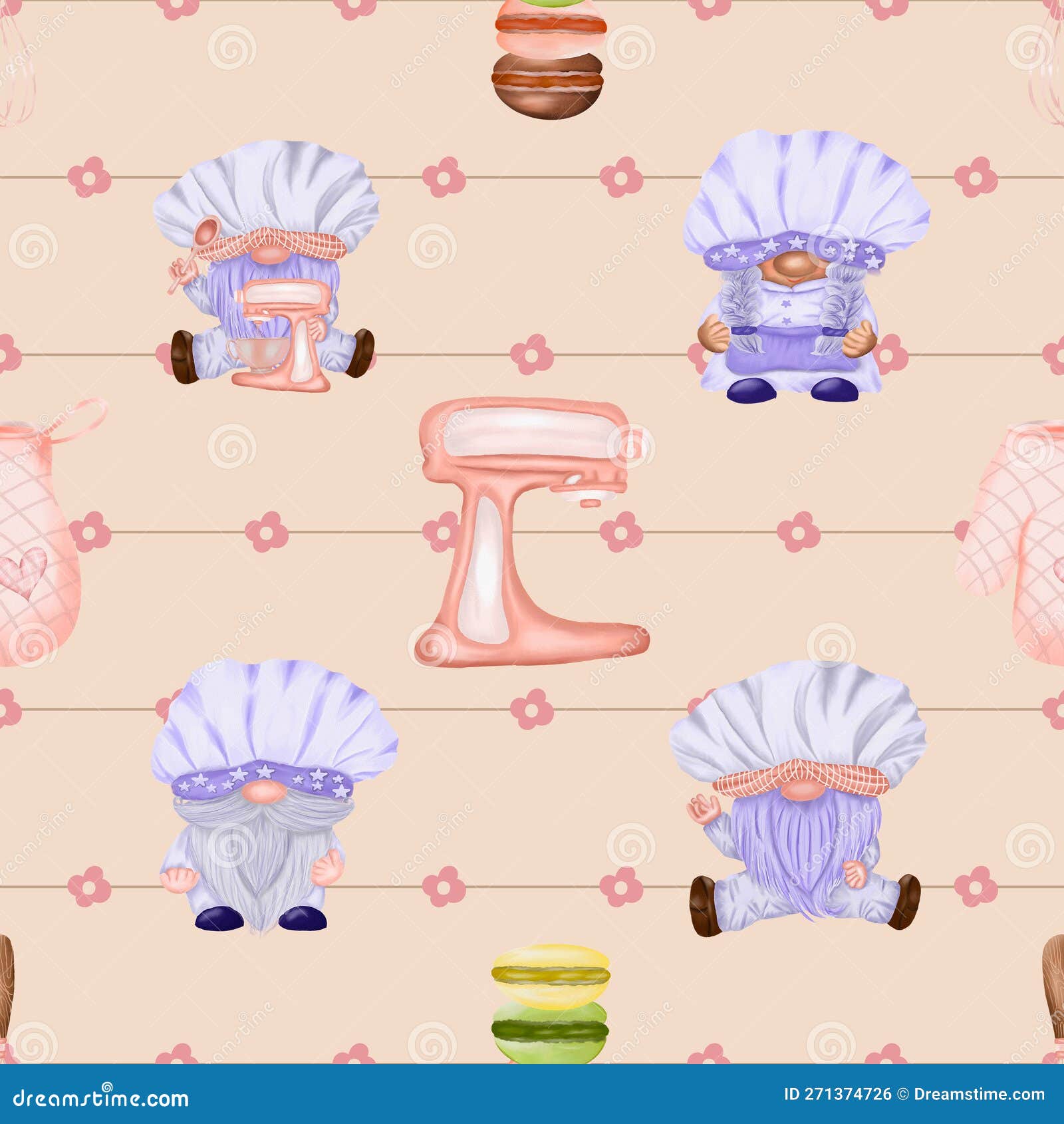 Seamless Repeating Pattern for Baking and Bakery Lovers Stock ...