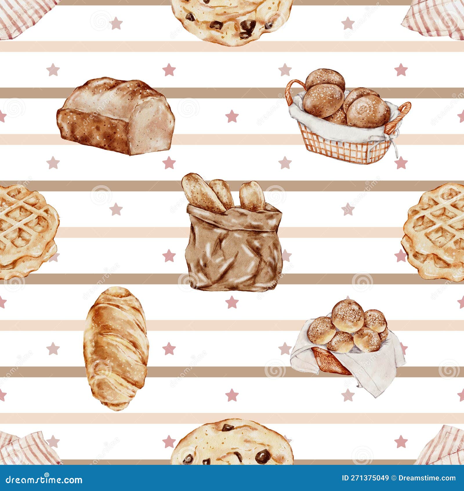 Seamless Repeating Pattern for Baking and Bakery Lovers Stock ...
