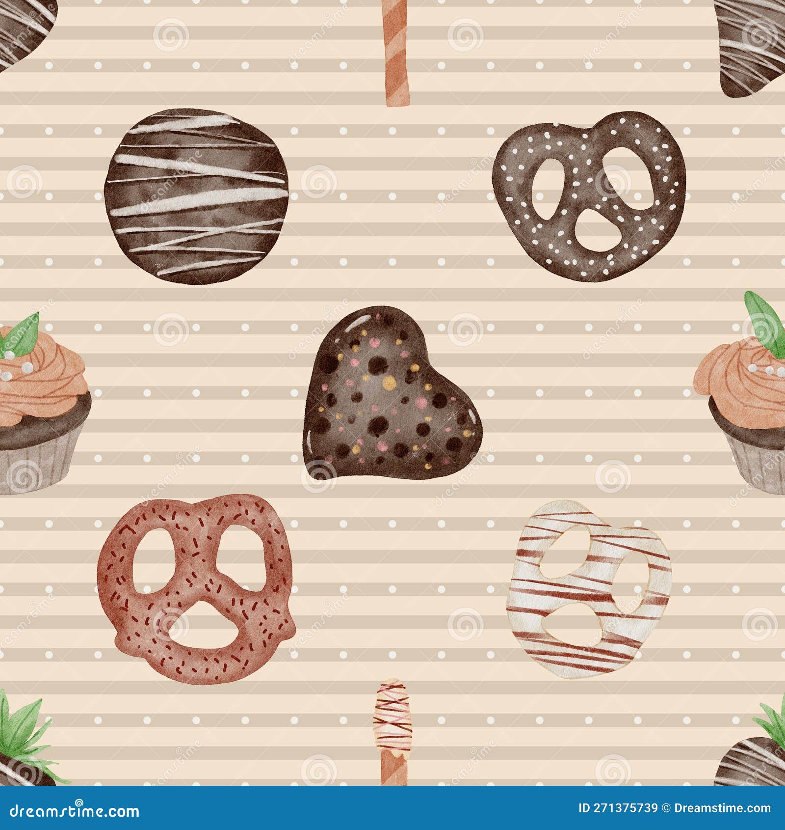 Seamless Repeating Pattern for Baking and Bakery Lovers Stock ...