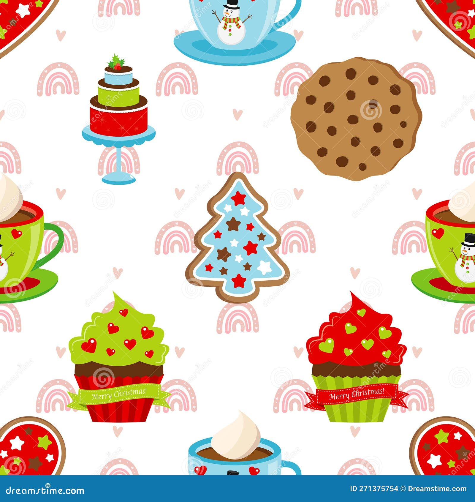 Seamless Repeating Pattern for Baking and Bakery Lovers Stock ...