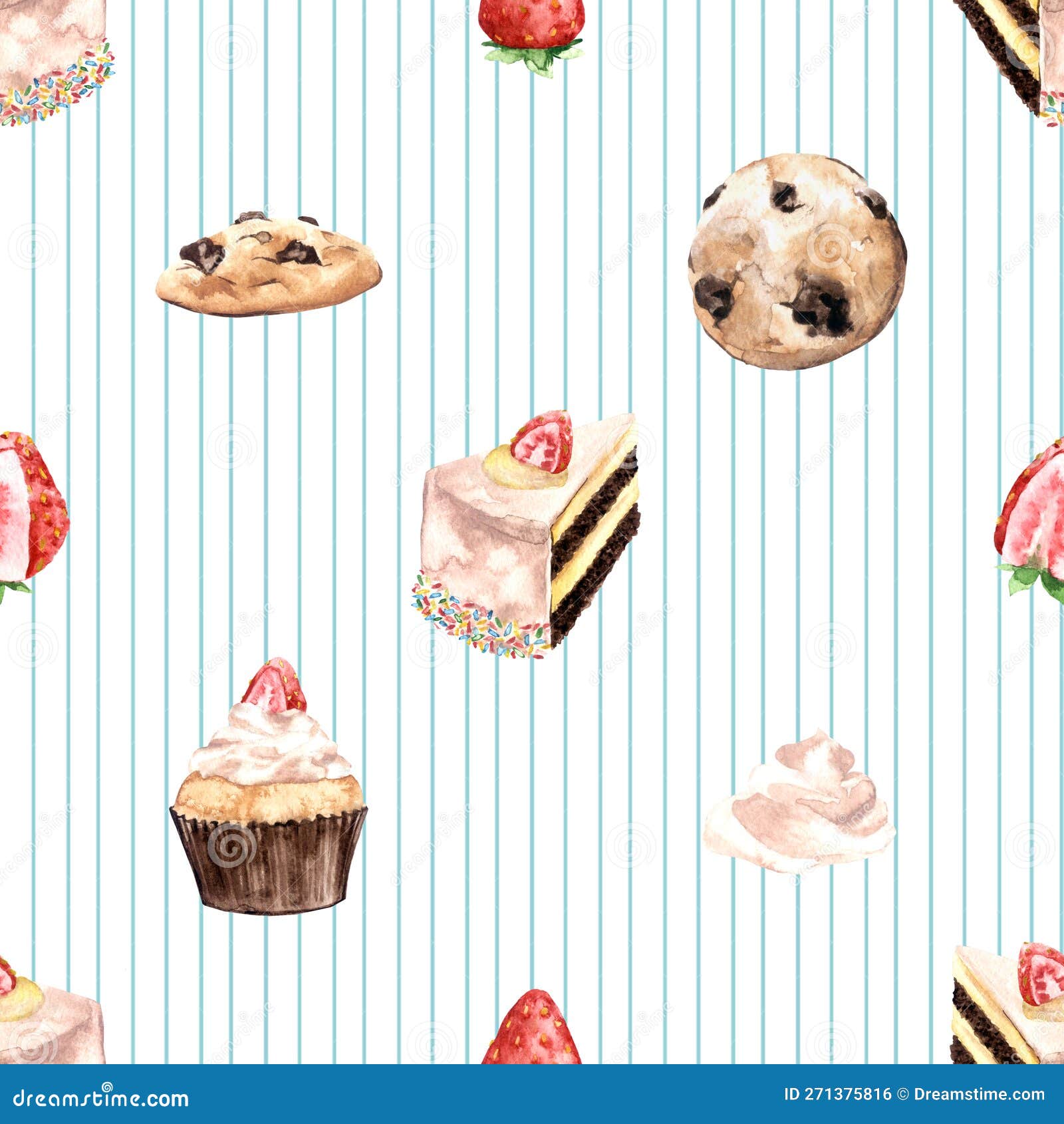 Seamless Repeating Pattern for Baking and Bakery Lovers Stock ...