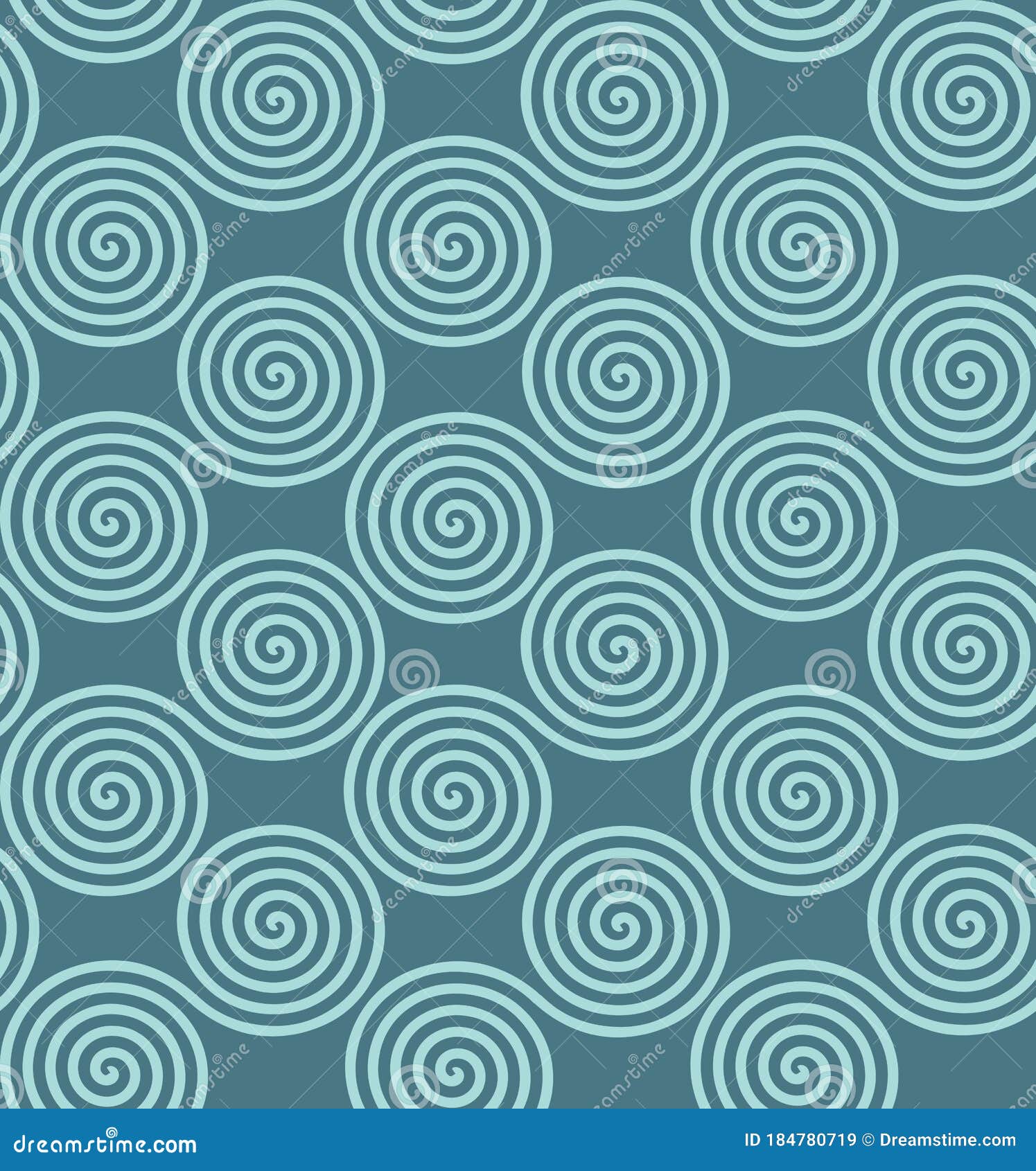 Seamless Repeating Pattern of Spirals Stock Illustration - Illustration ...