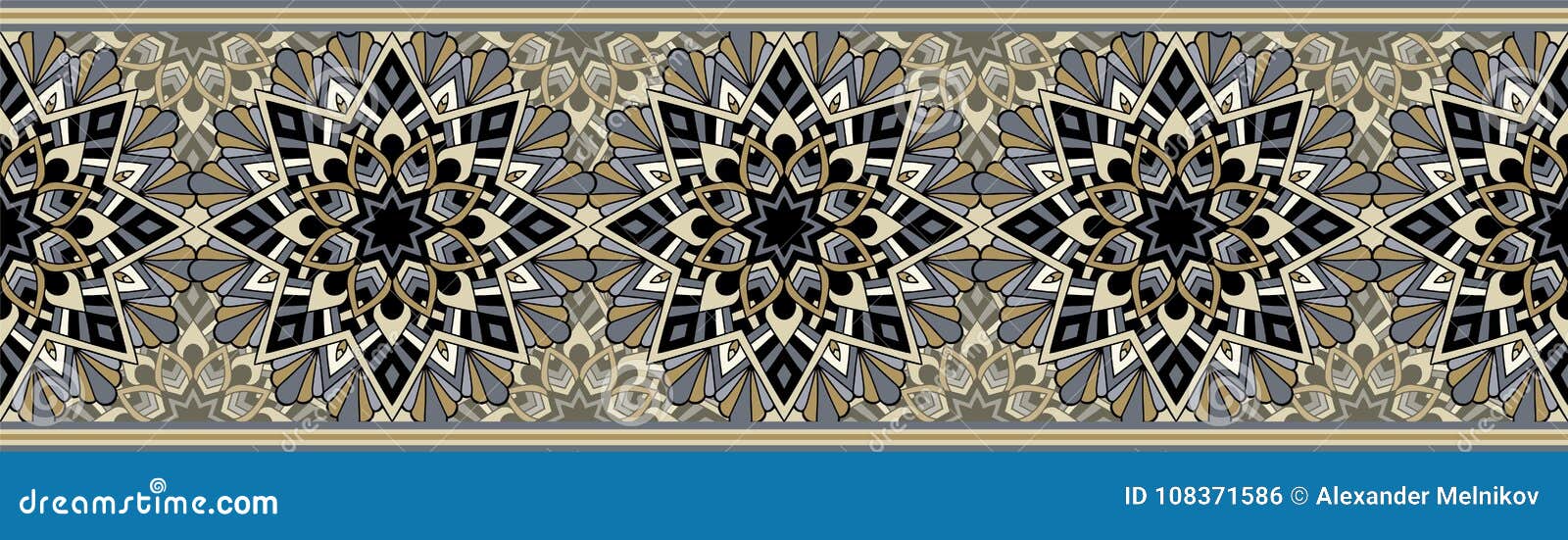 Seamless Repeating Pattern for Border Design Stock Vector ...