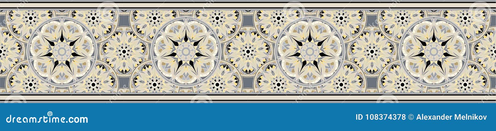 Seamless Repeating Pattern for Border Design Stock Vector ...