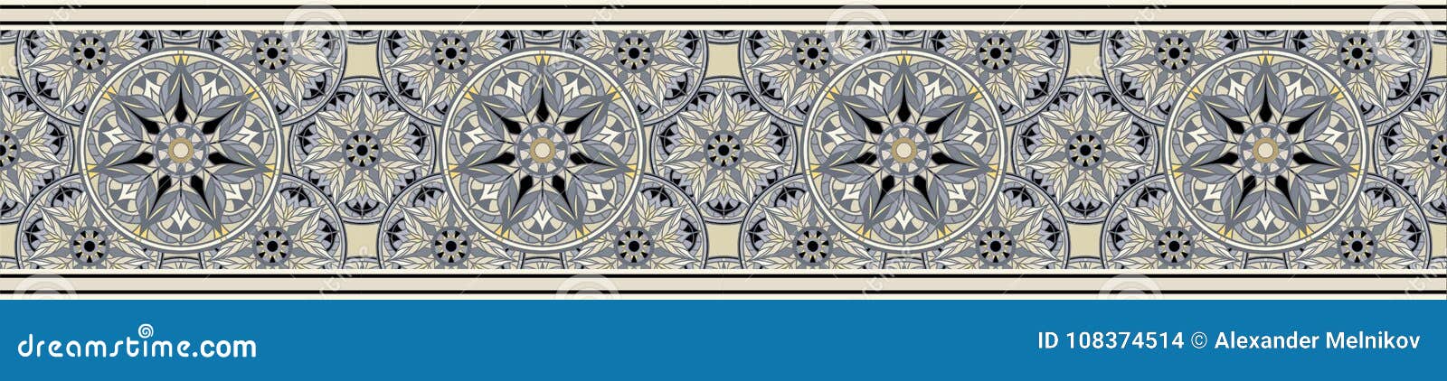 Seamless Repeating Pattern for Border Design Stock Vector ...