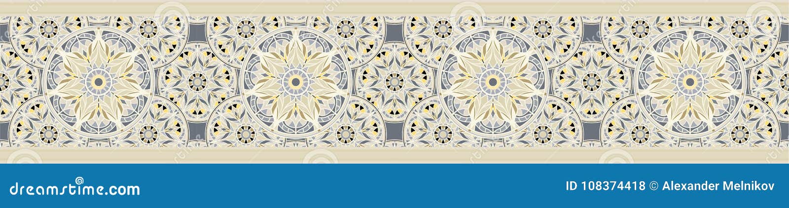 Seamless Repeating Pattern for Border Design Stock Vector ...