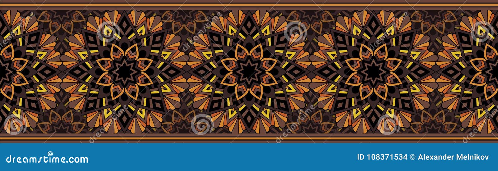 Seamless Repeating Pattern for Border Design Stock Vector ...