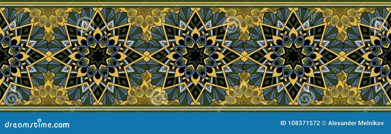 Seamless Repeating Pattern for Border Design Stock Vector ...