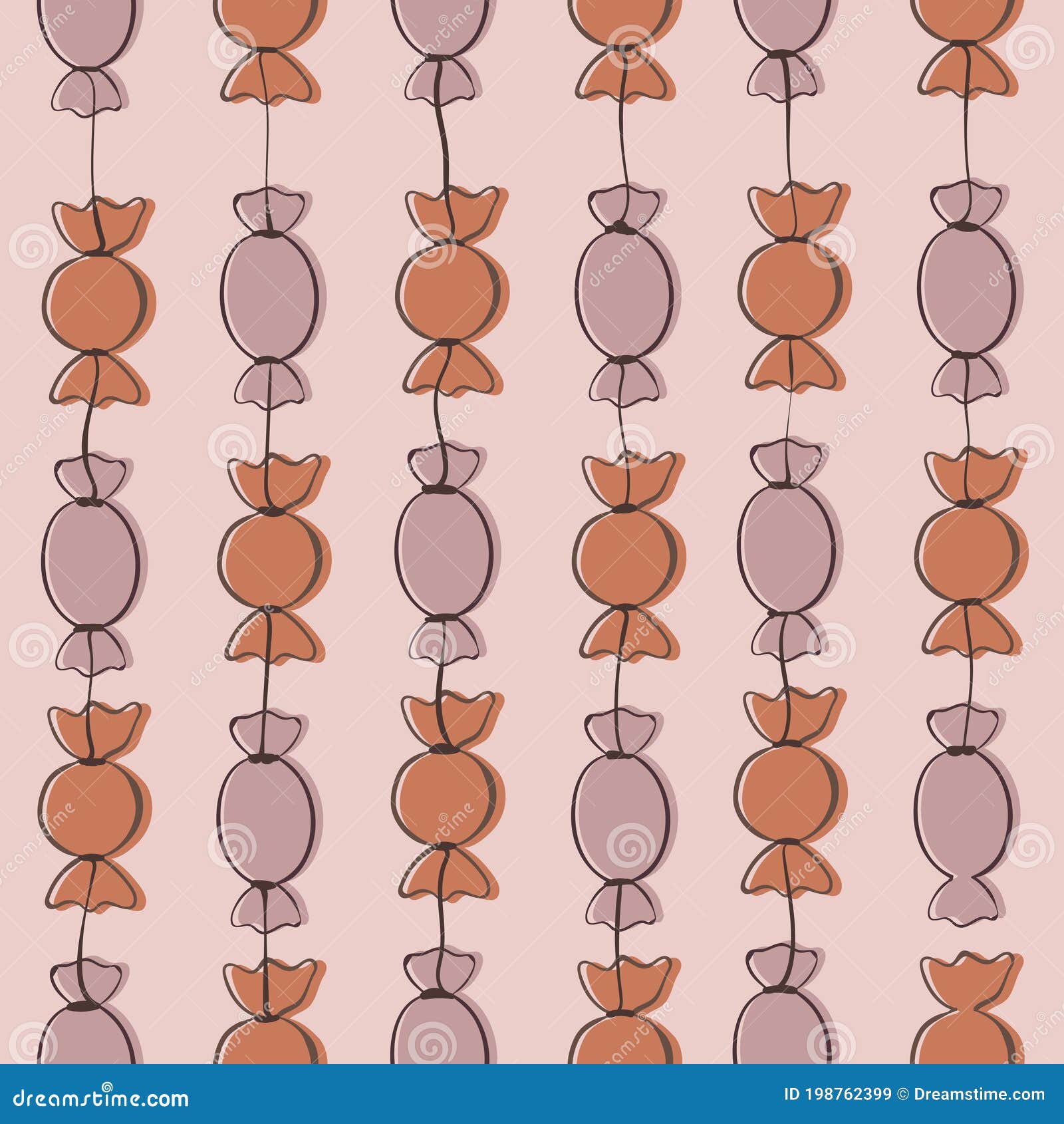 Seamless Repeating Pattern of Candies Stock Illustration - Illustration ...