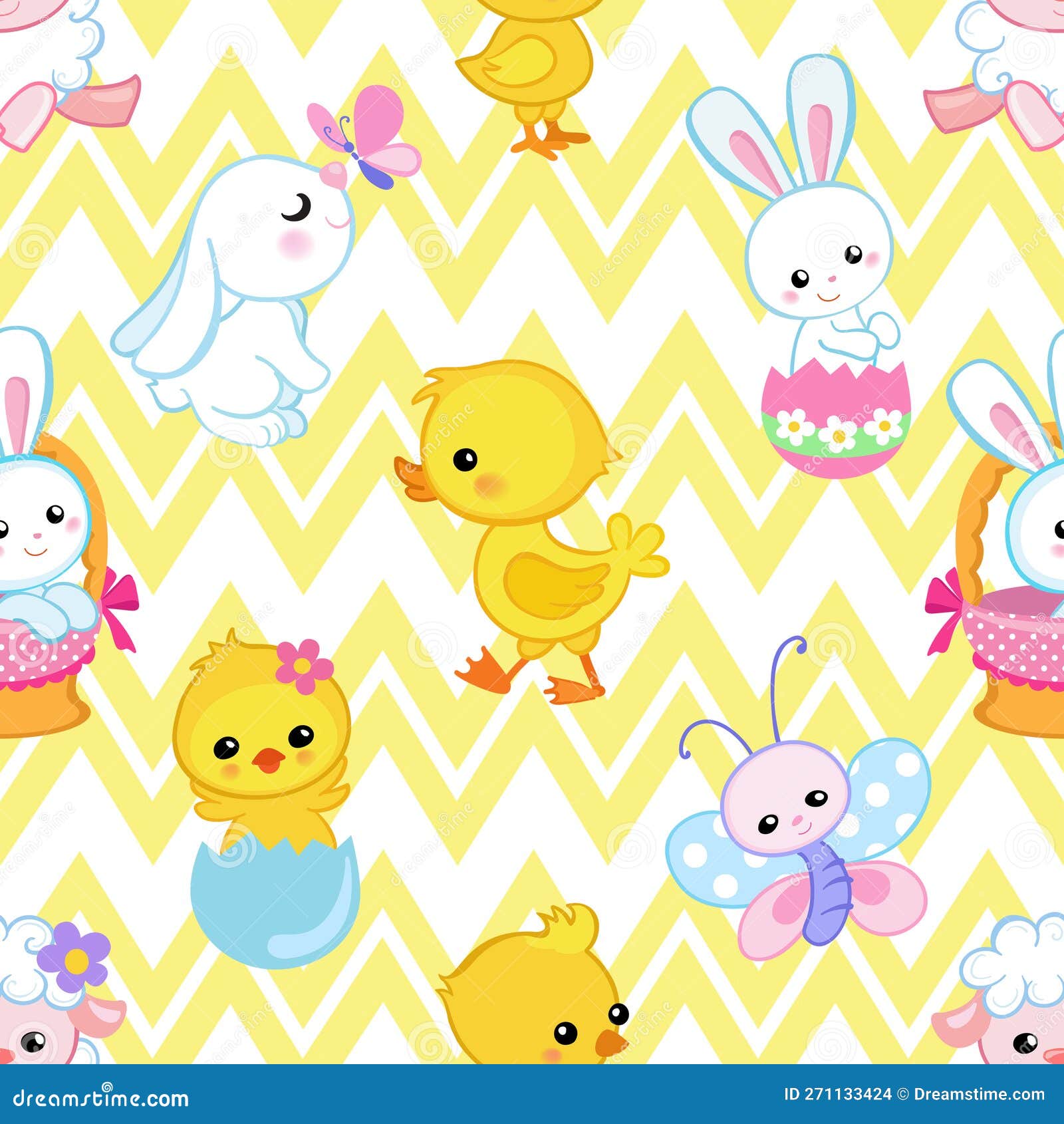 Seamless Repeating Pattern Celebrating Festive Easter during Spring ...