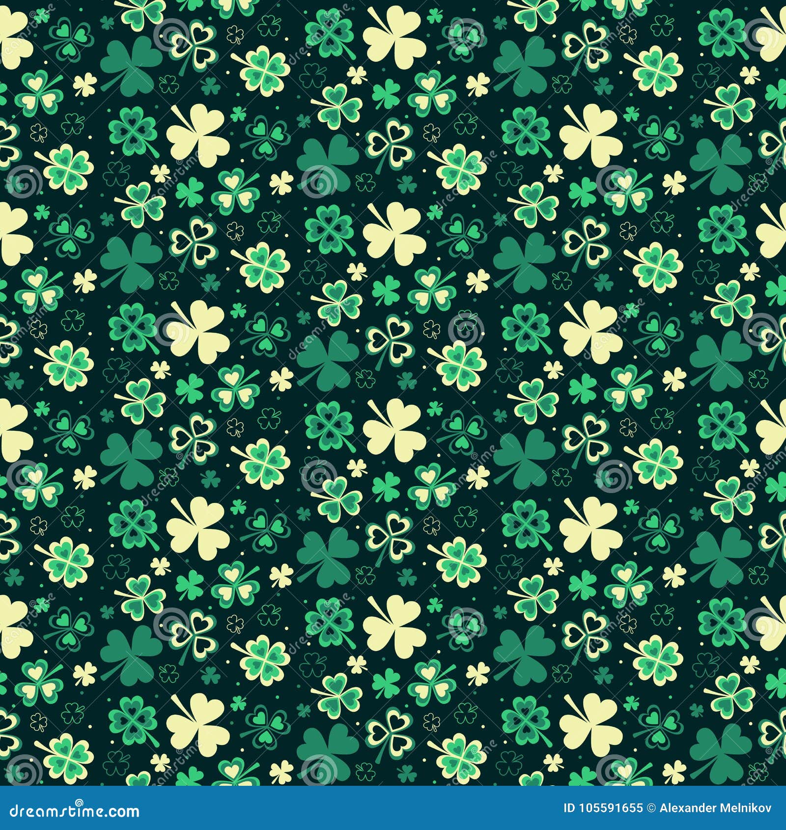 Seamless Repeating Pattern from Clover To St. Patrick`s Day Stock ...