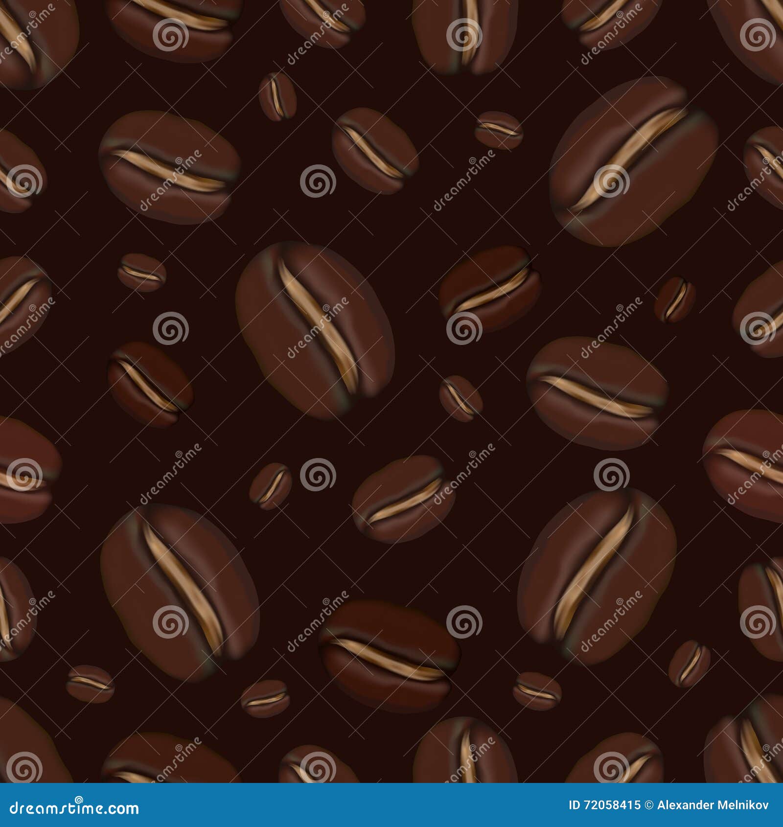 A Seamless Repeating Pattern of Coffee Beans.Vector Stock Vector ...