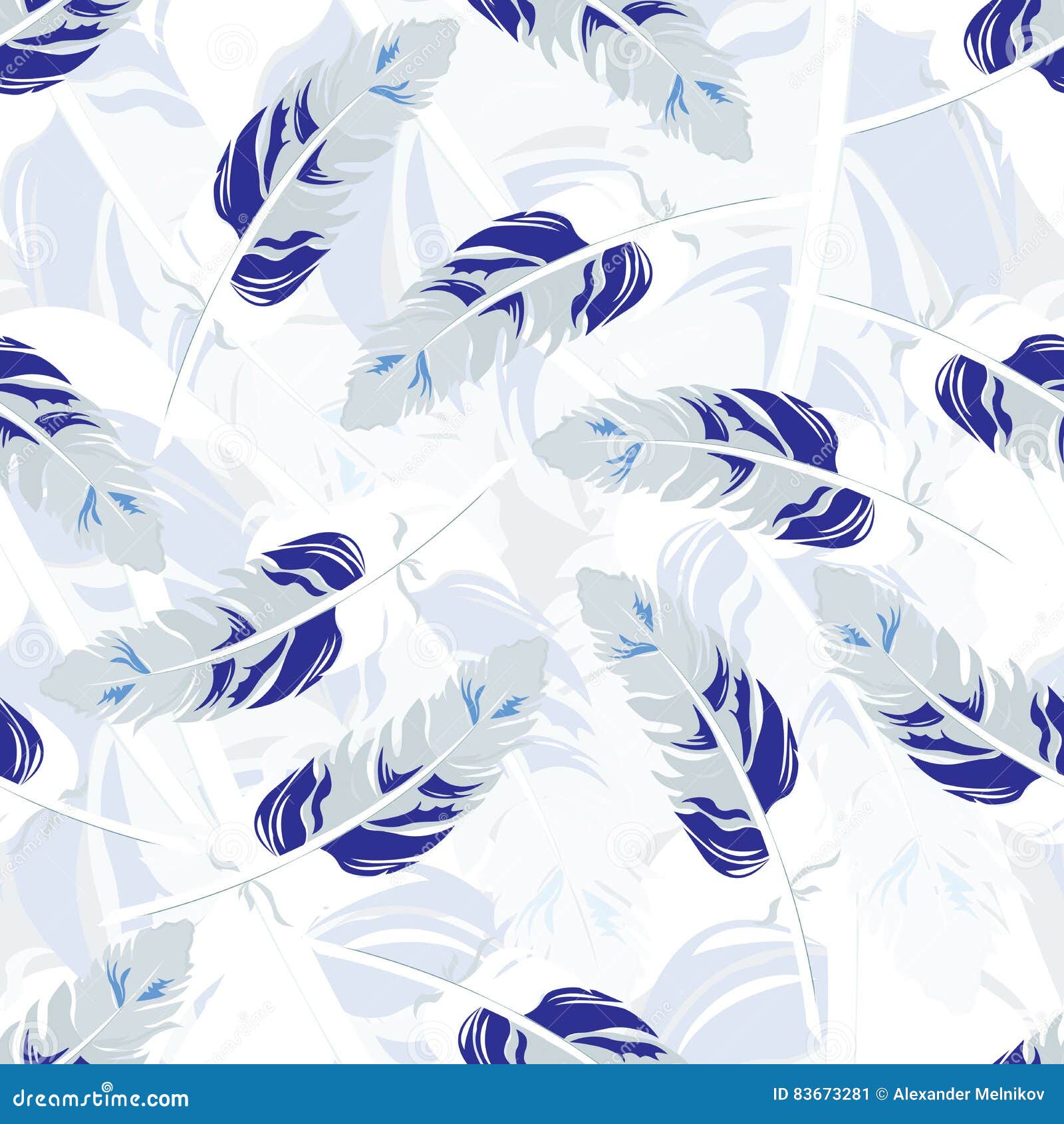 Seamless Repeating Pattern of Colored Feathers.Vector Stock Vector ...