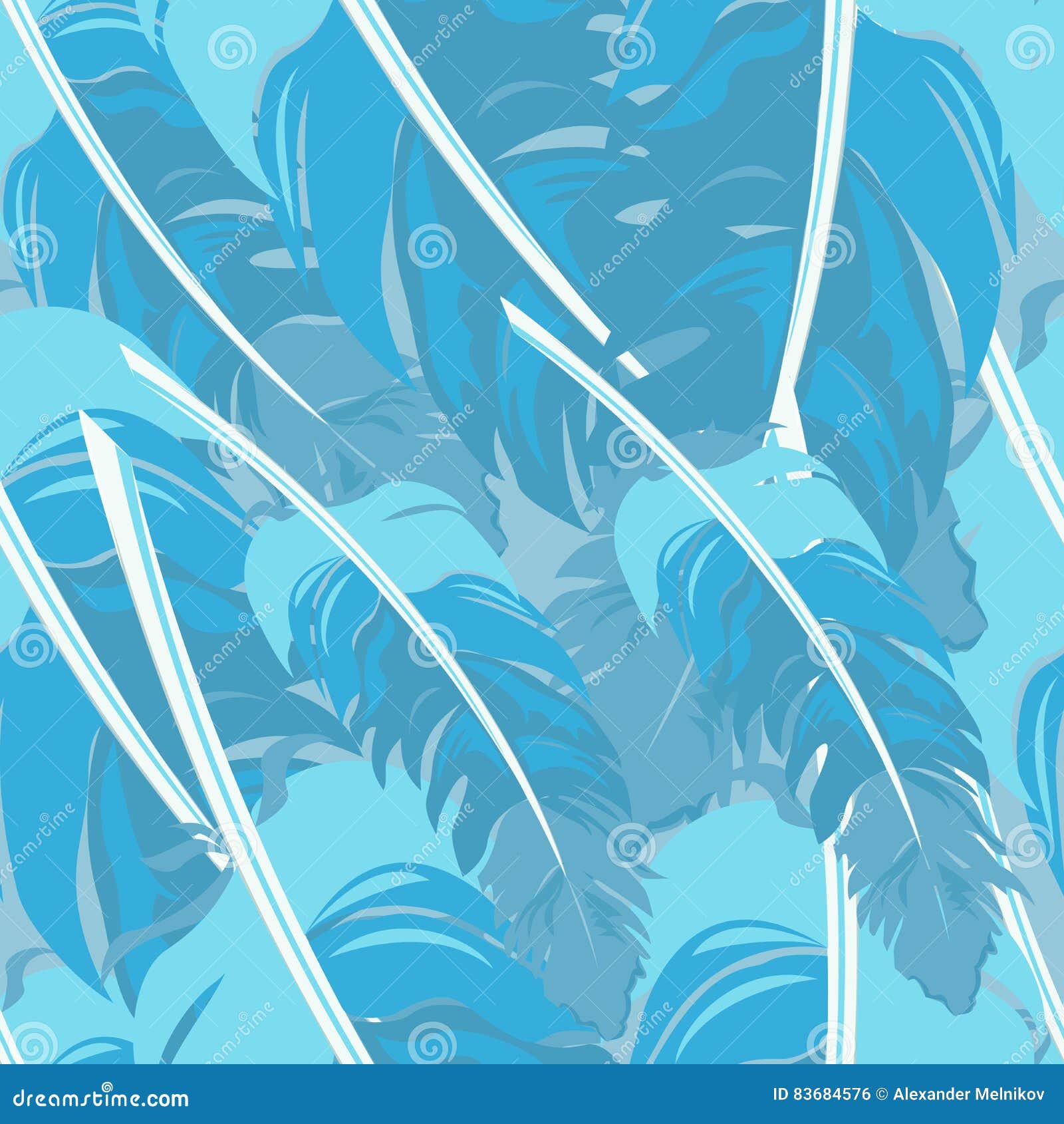 Seamless Repeating Pattern of Colored Feathers.Vector Stock Vector ...