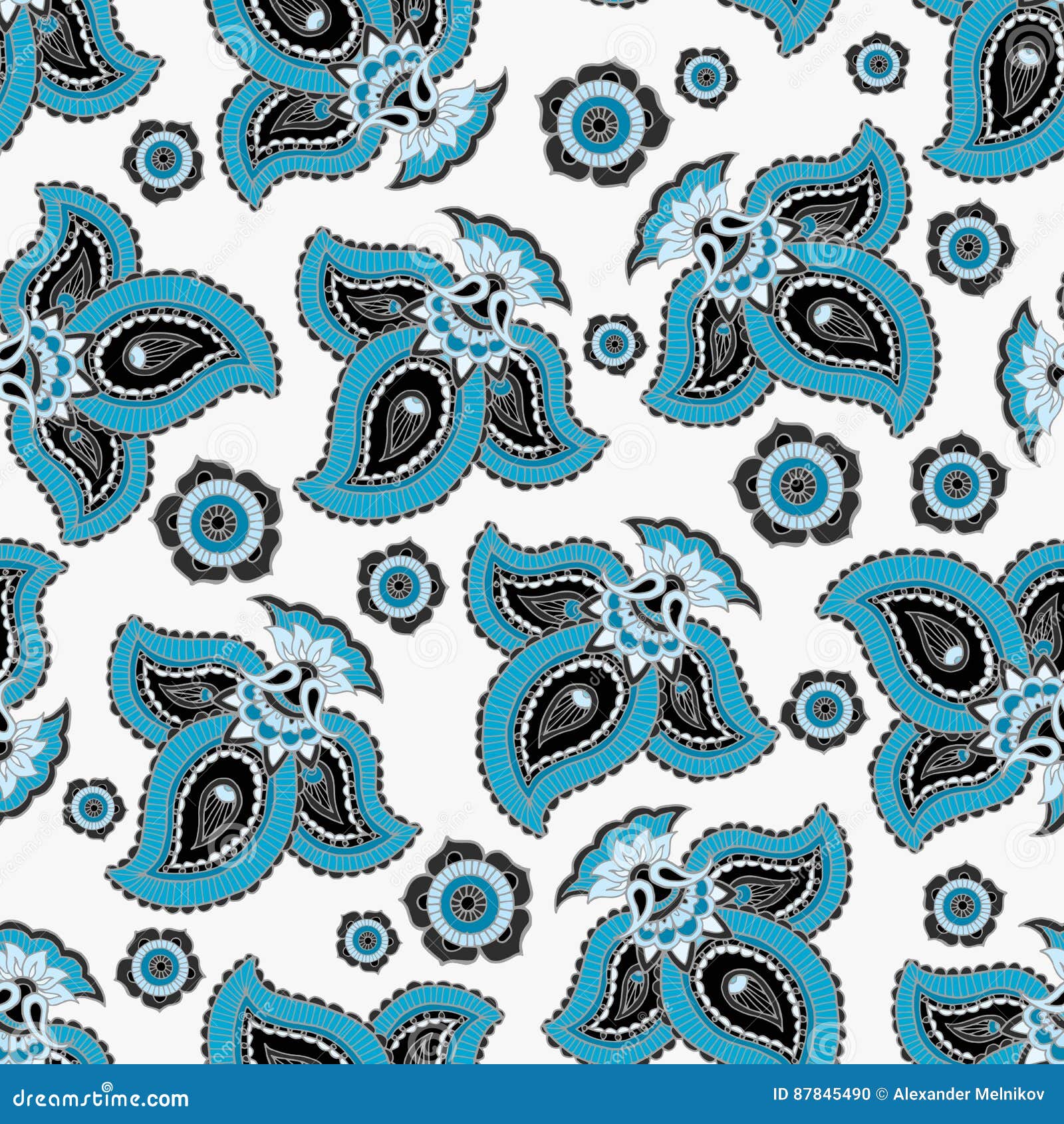 Seamless Repeating Pattern Consisting of Colored Patterns Buta Stock ...