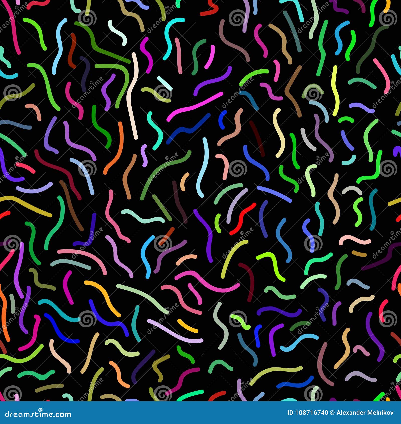 Seamless Repeating Pattern from Curved Lines Stock Vector ...