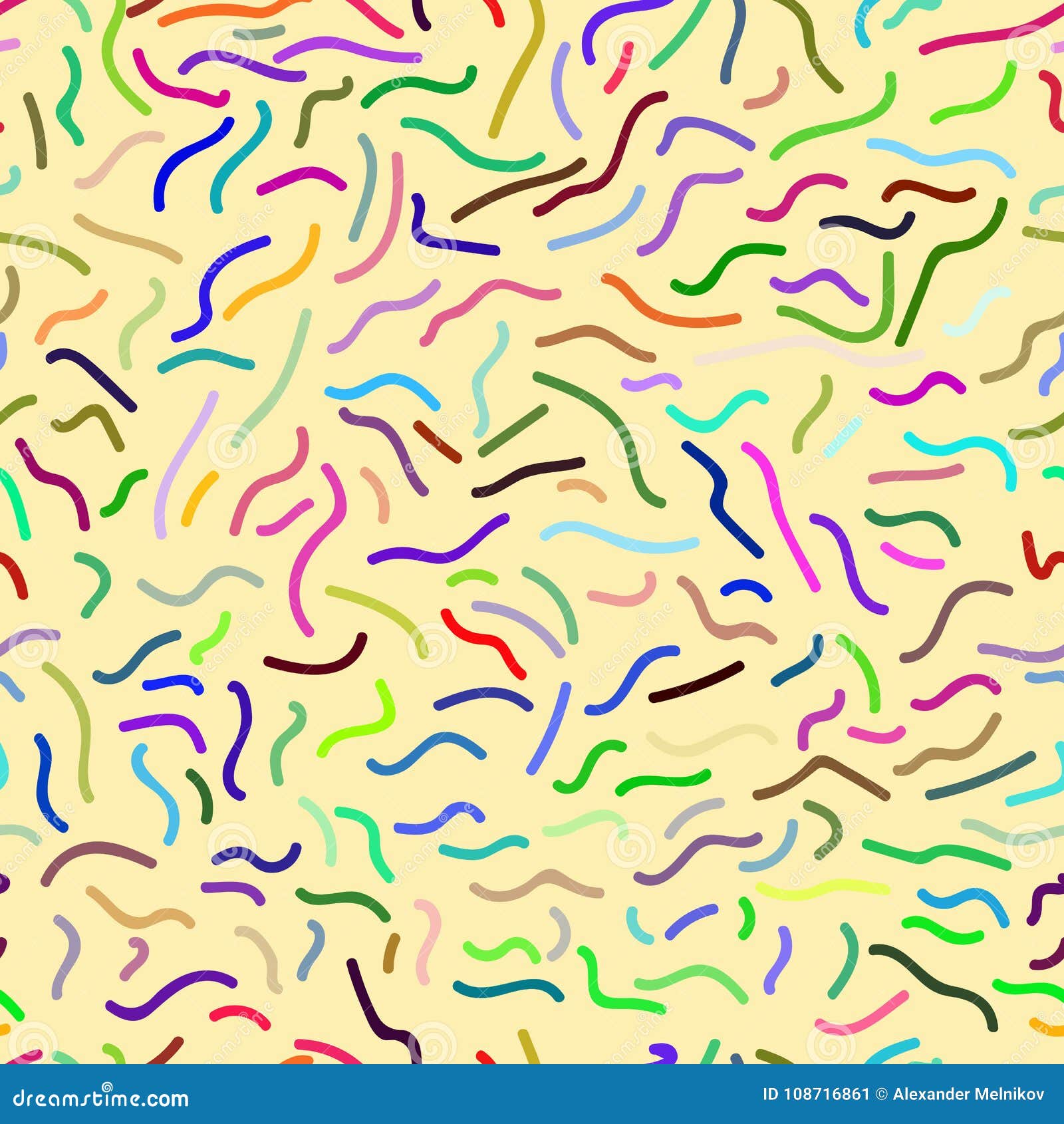 Seamless Repeating Pattern from Curved Lines Stock Vector ...