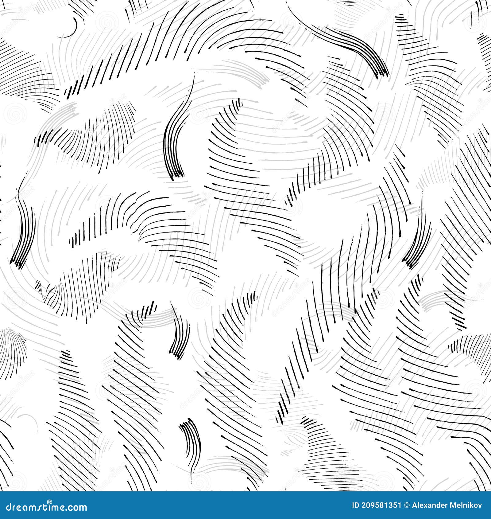 Seamless Repeating Pattern of Different Kinds of Strokes Stock Vector ...