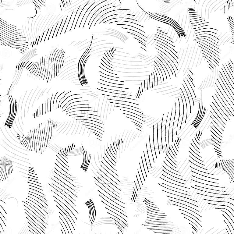 Seamless Repeating Pattern of Different Kinds of Strokes Stock Vector ...