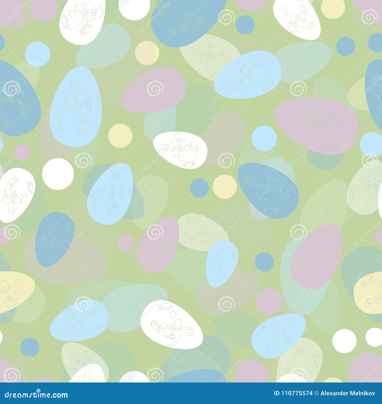 Seamless Repeating Pattern on the Easter Theme Stock Vector ...