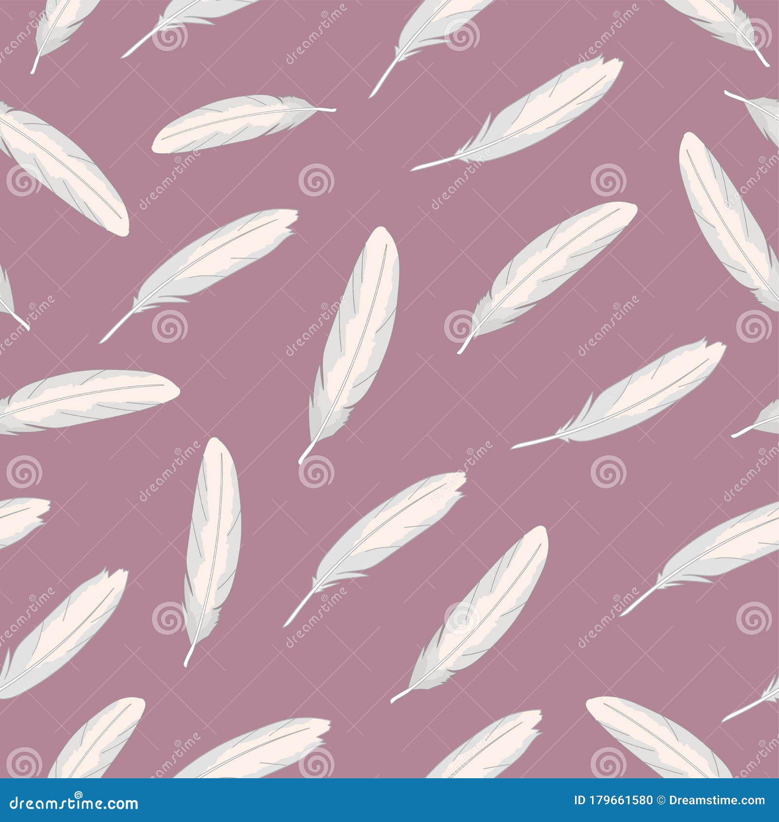 Seamless Repeating Pattern of Feathers Stock Illustration ...