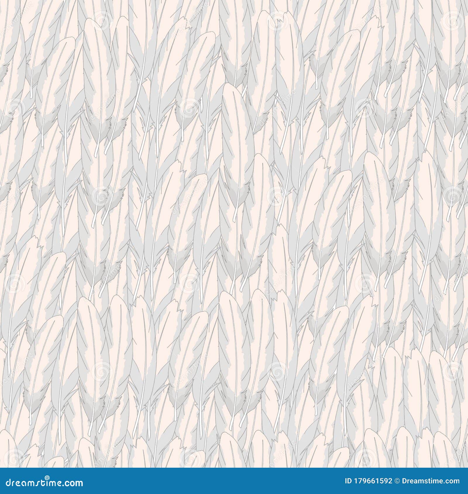 Seamless Repeating Pattern of Feathers Stock Illustration ...