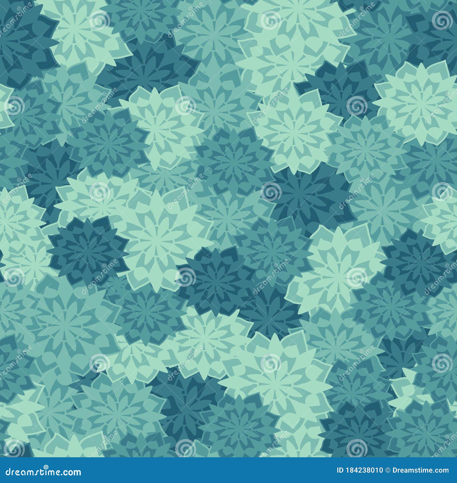 Seamless Repeating Pattern of Flowers Stock Illustration - Illustration ...