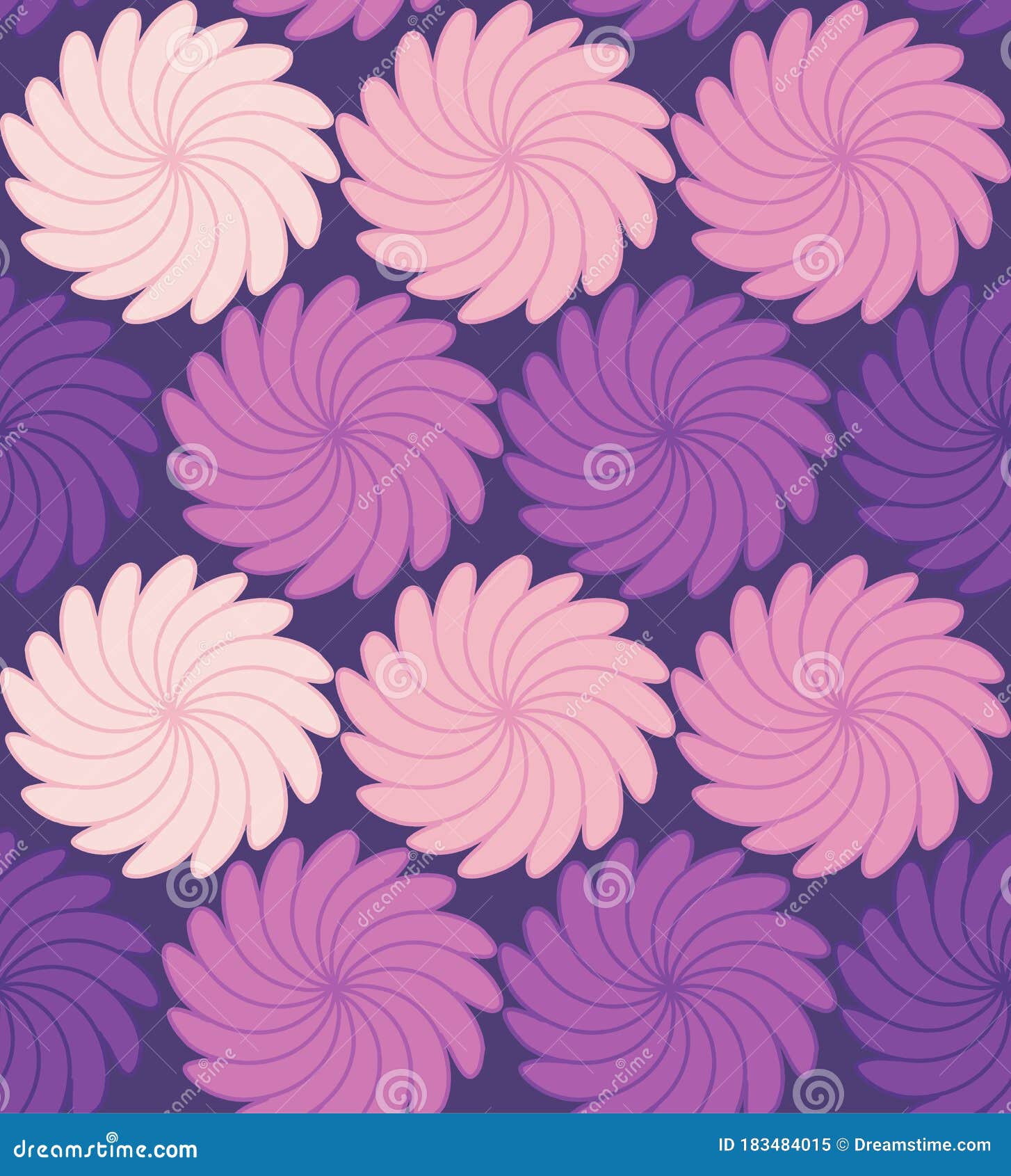 Seamless Repeating Pattern of Flowers Stock Illustration - Illustration ...