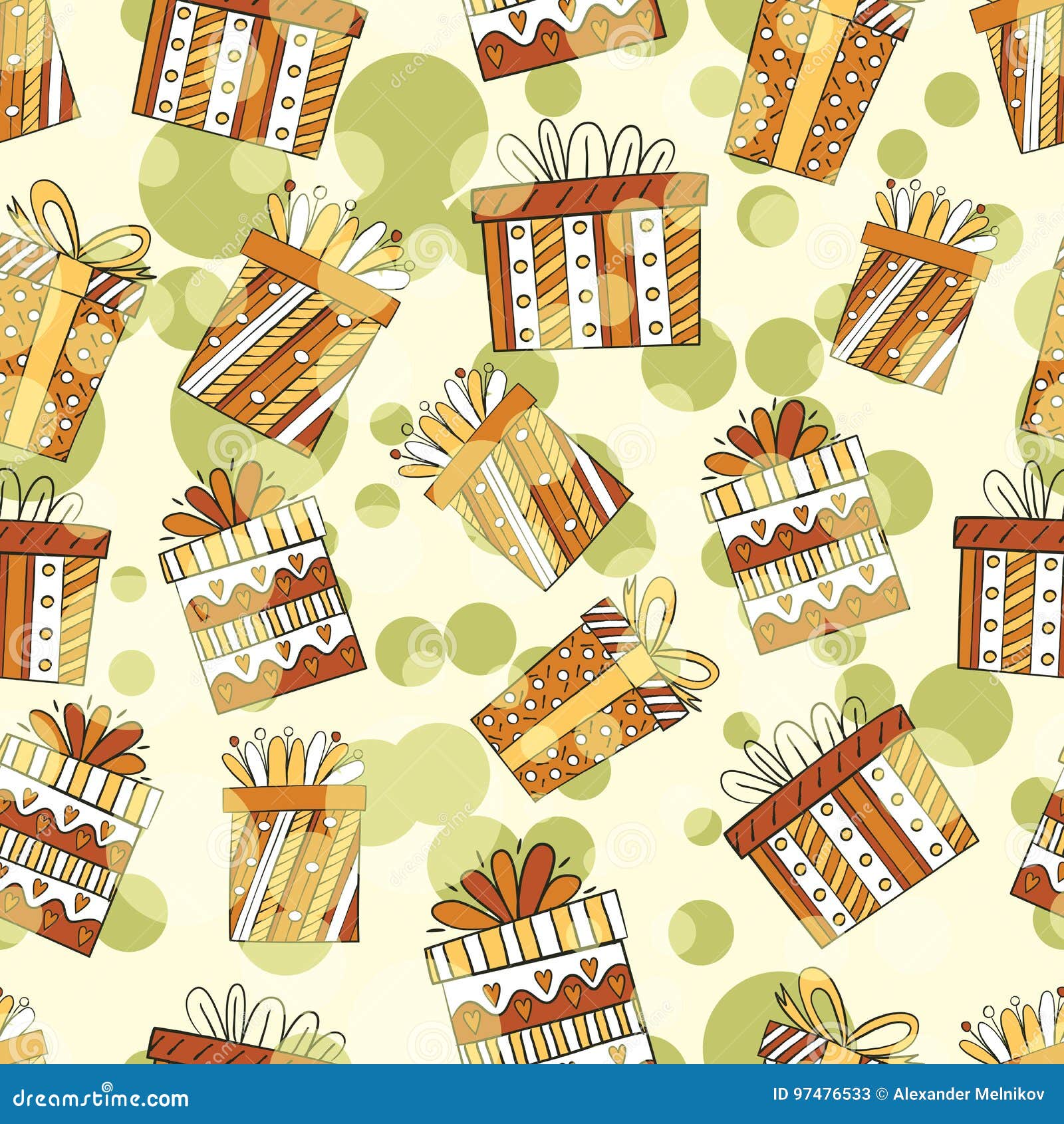 Seamless Repeating Pattern of Gift Wrapping Stock Illustration ...