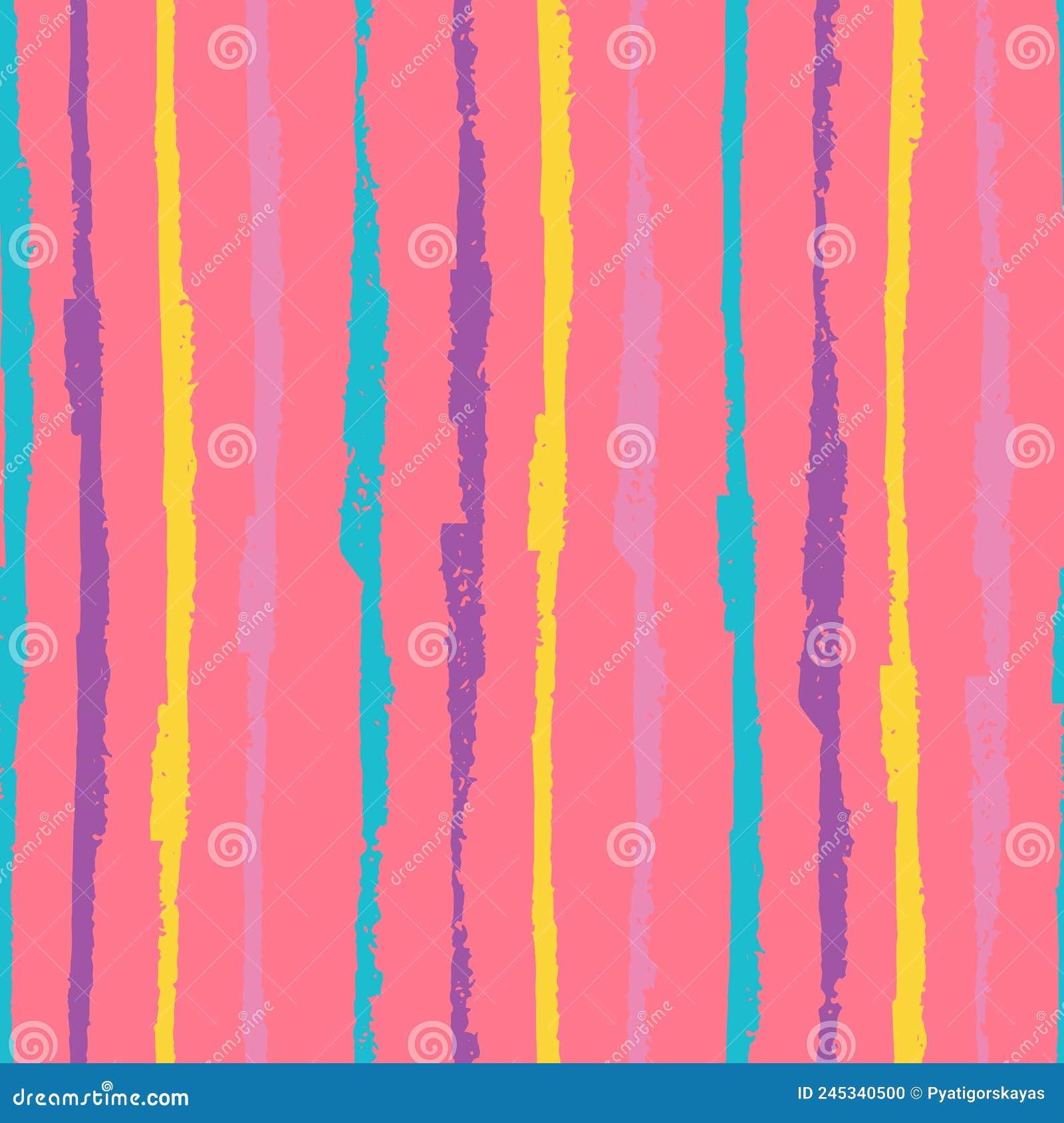 Seamless Repeating Pattern with Hand Drawn Multicolored Stripes with ...