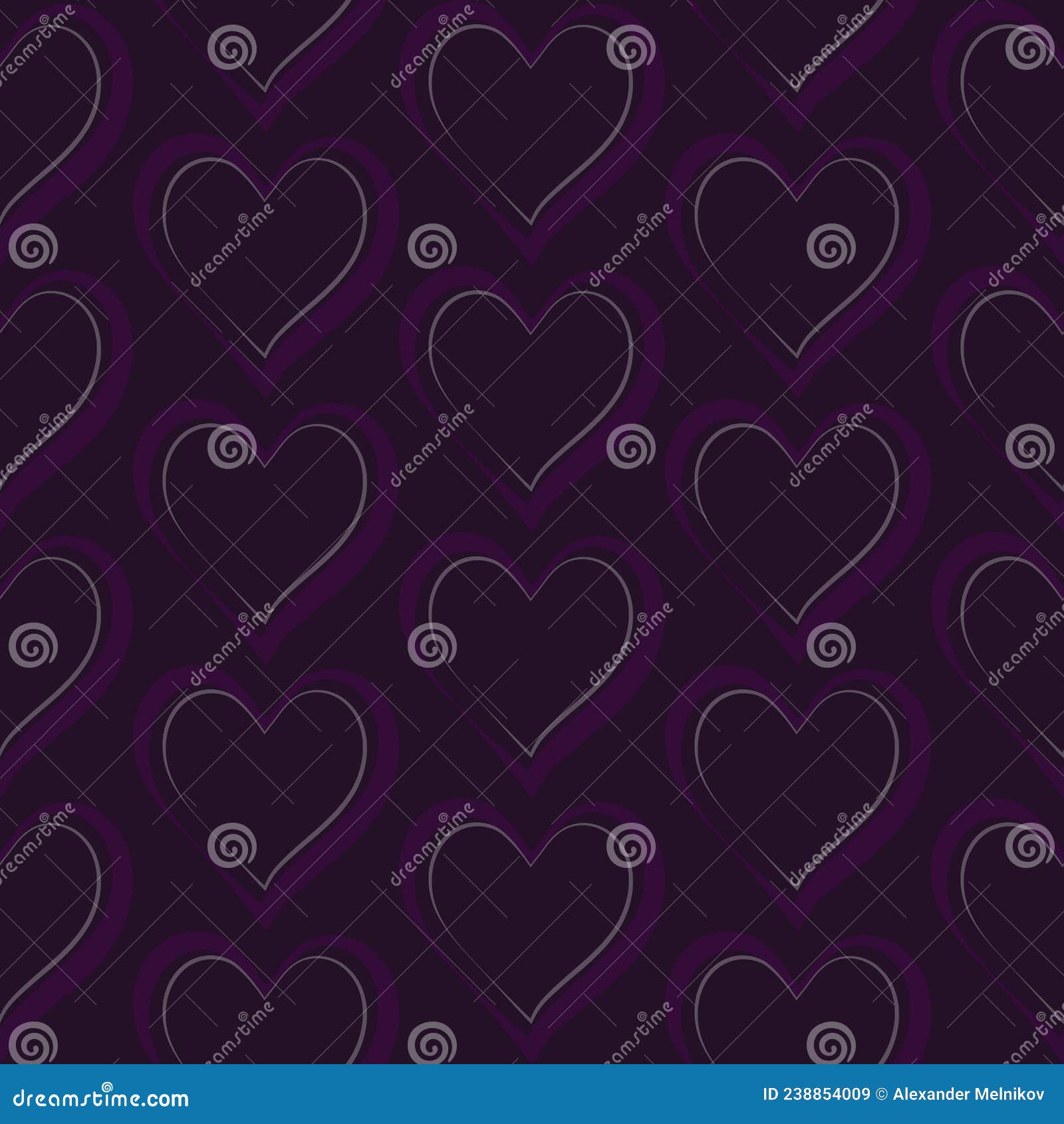 Seamless Repeating Pattern of Hearts Stock Vector - Illustration of ...
