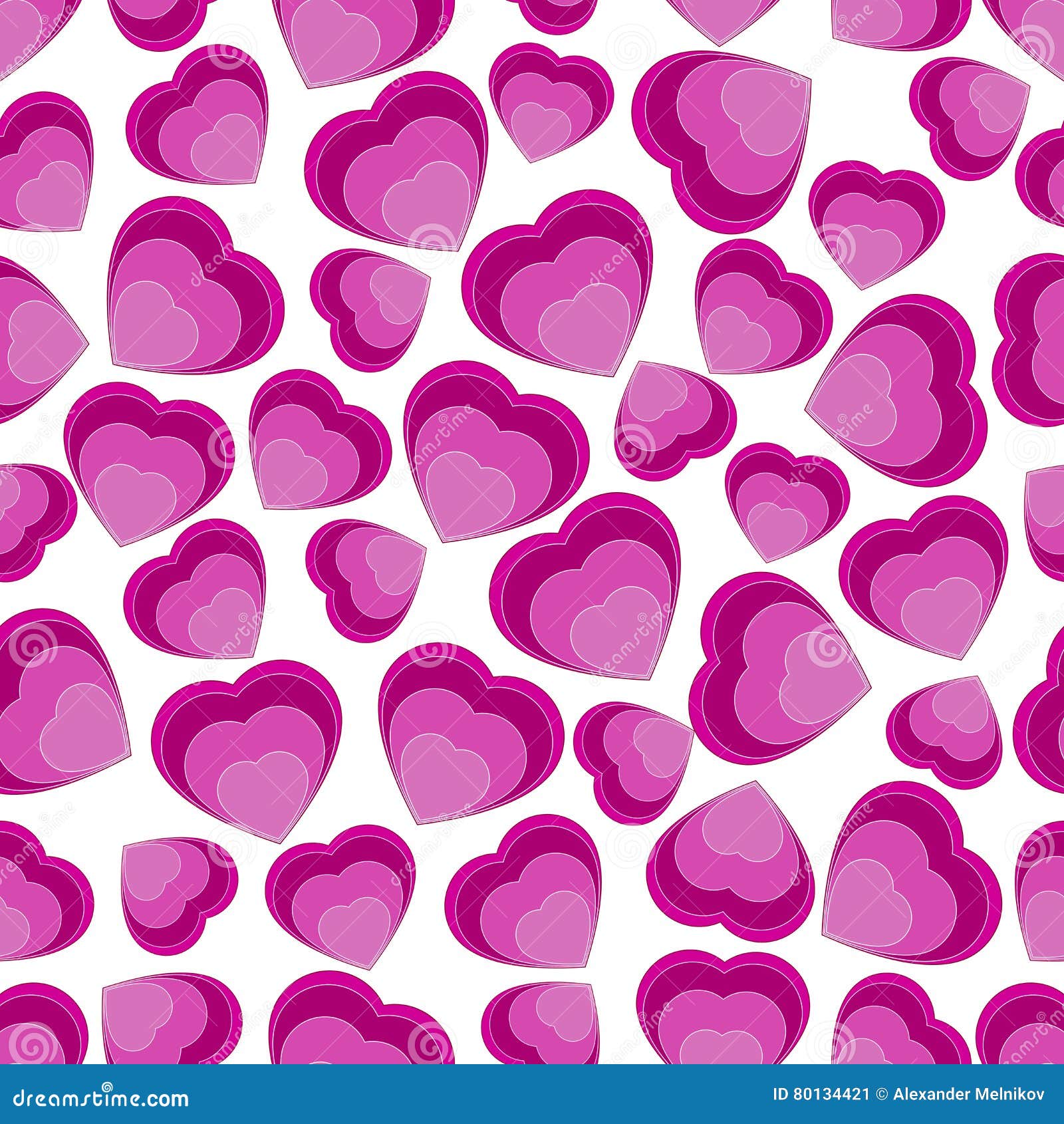 A Seamless Repeating Pattern of Hearts Stock Vector - Illustration of ...