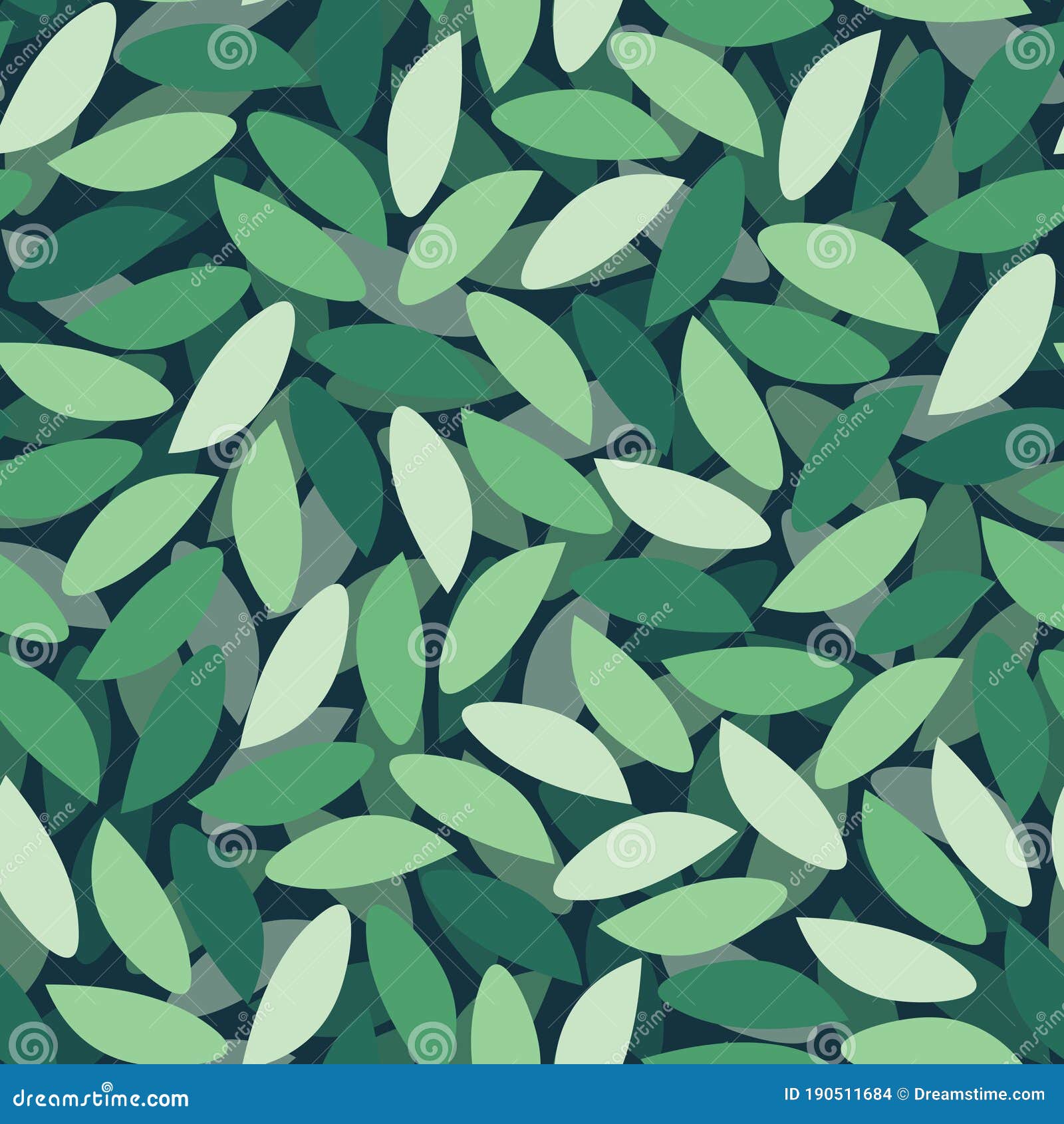 Seamless Repeating Pattern of Leaves Stock Illustration - Illustration ...