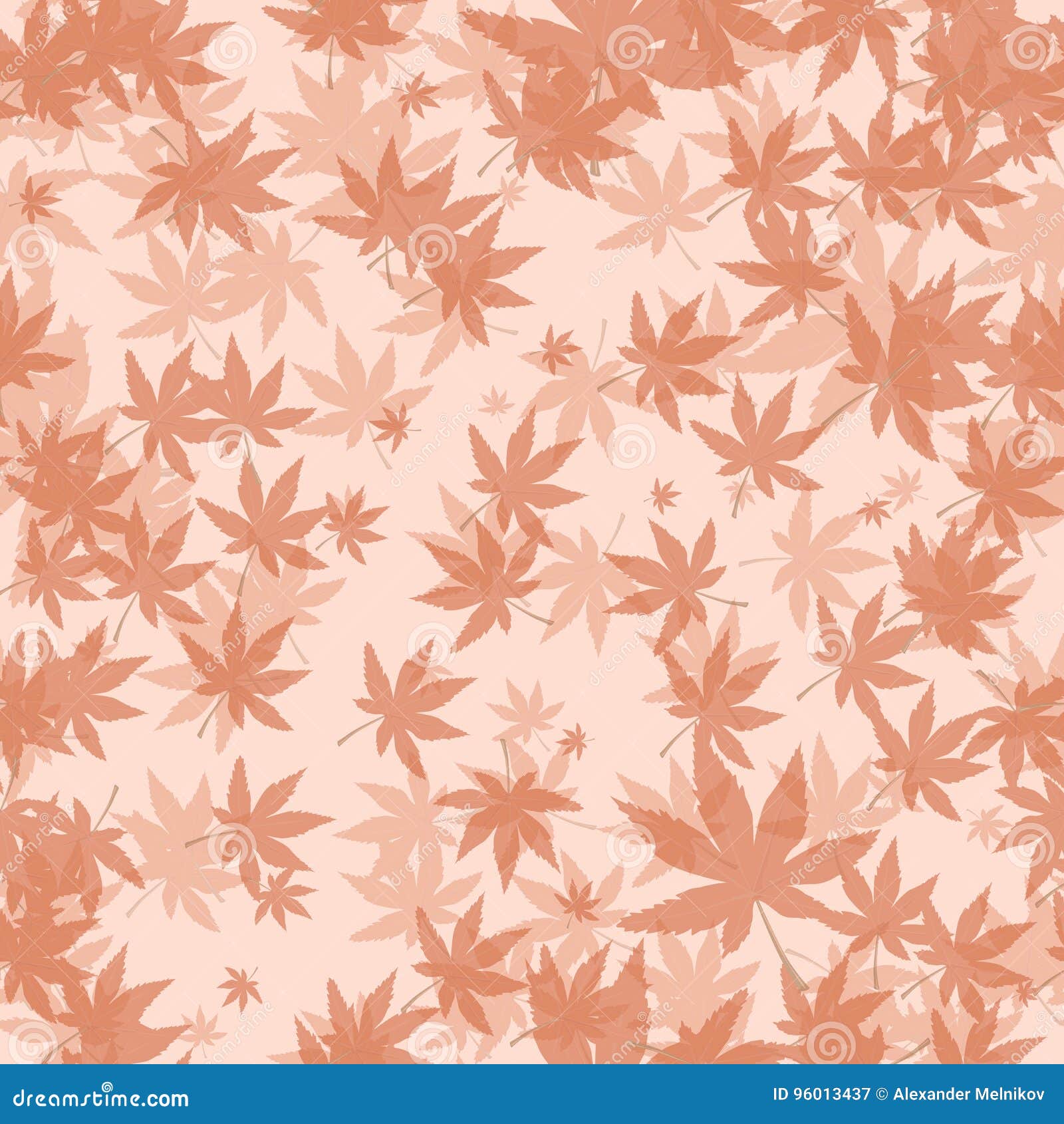 Seamless Repeating Pattern of Leaves Stock Vector - Illustration of ...