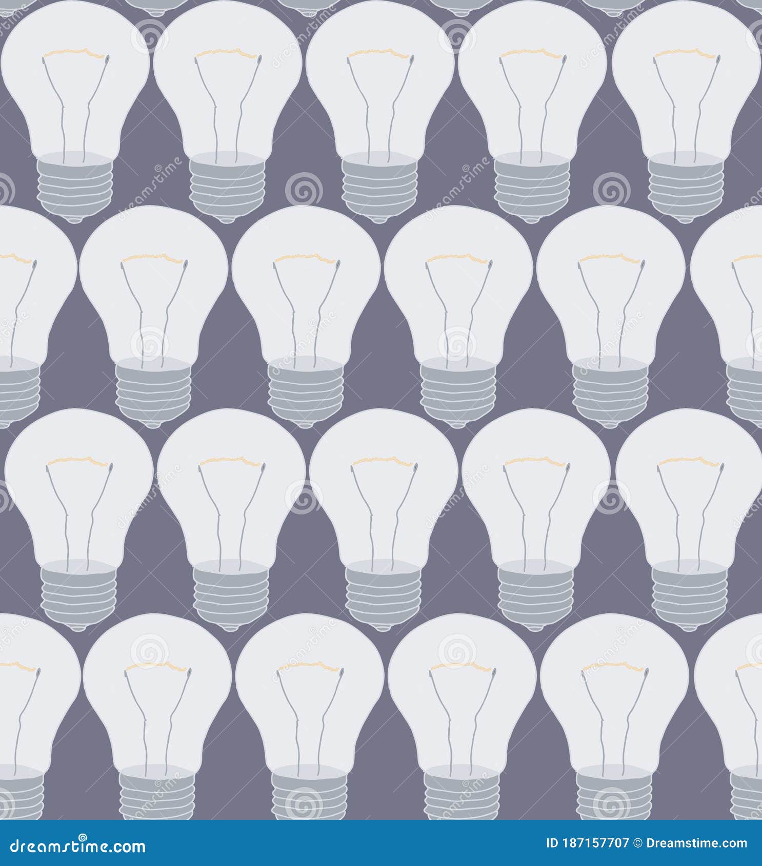 Seamless Repeating Pattern of Light Bulbs Stock Illustration ...