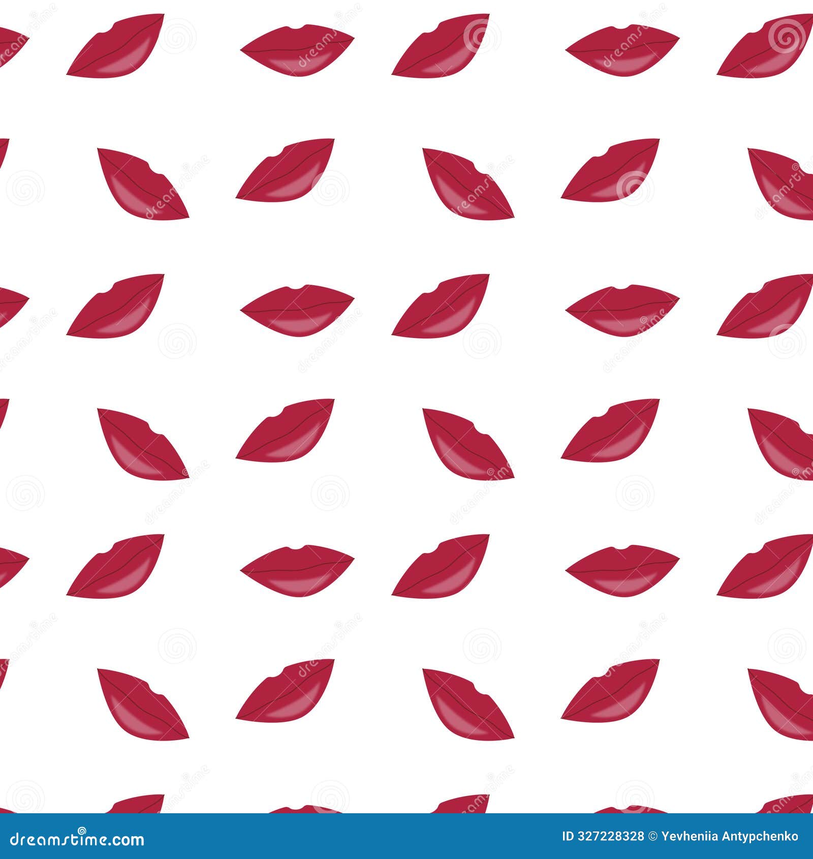 Seamless Repeating Pattern of Lips on a White Background Stock ...
