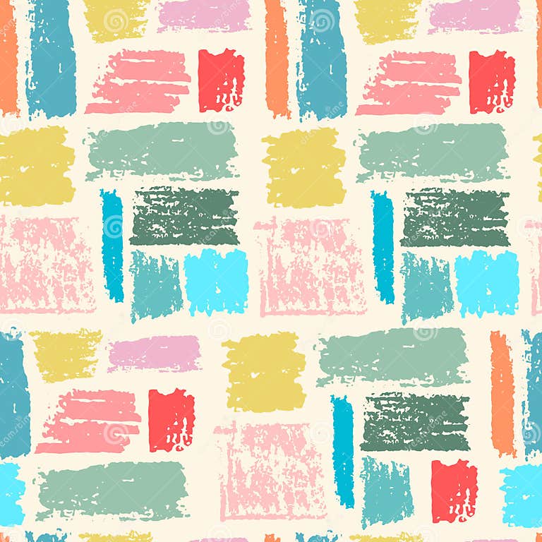 Seamless Repeating Pattern with Multicolored Paint Stripes. Brushstroke ...